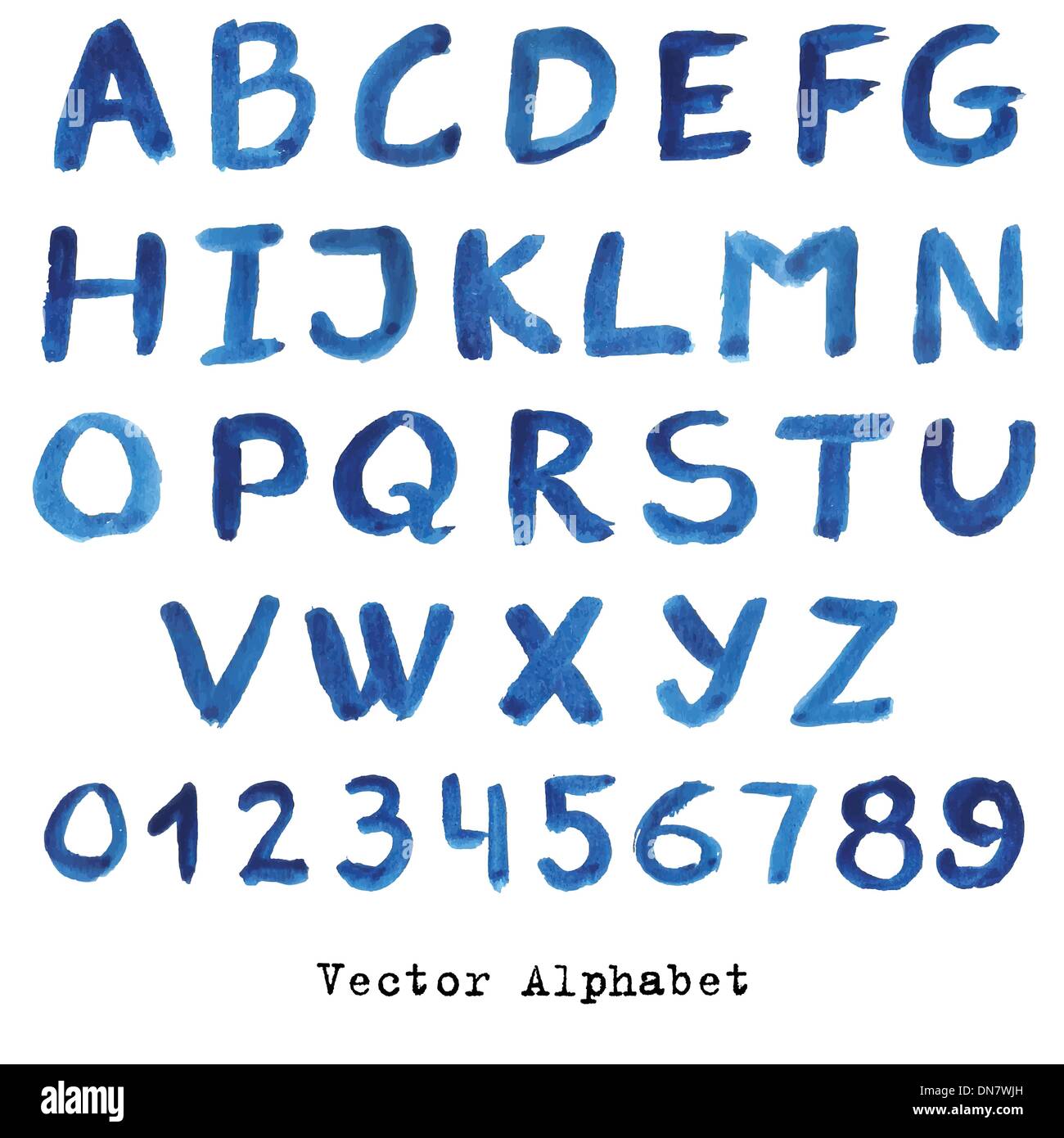 Hand drawn ink alphabet.Vector format Stock Vector Image & Art - Alamy