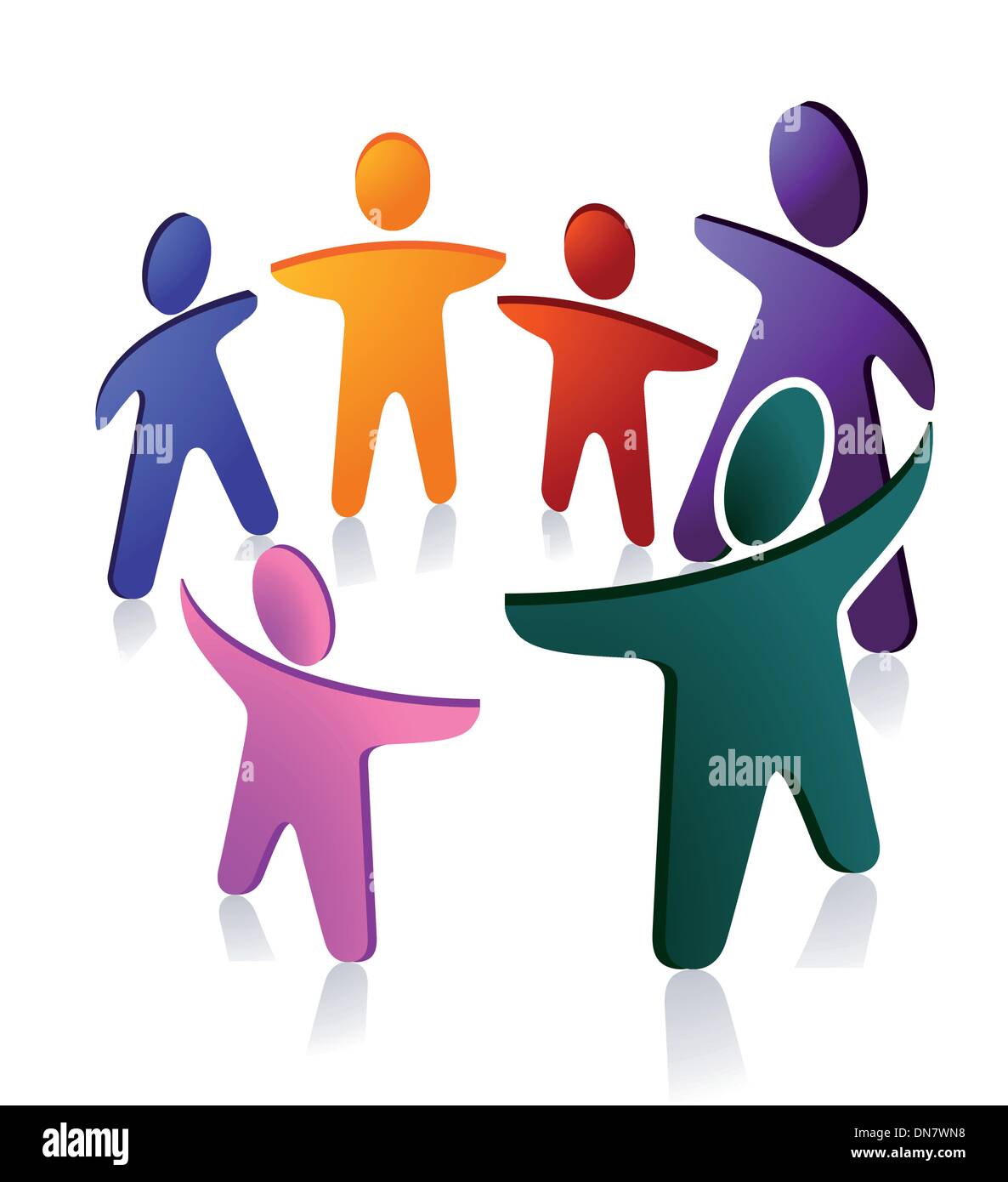 Social family friends Cut Out Stock Images & Pictures - Alamy