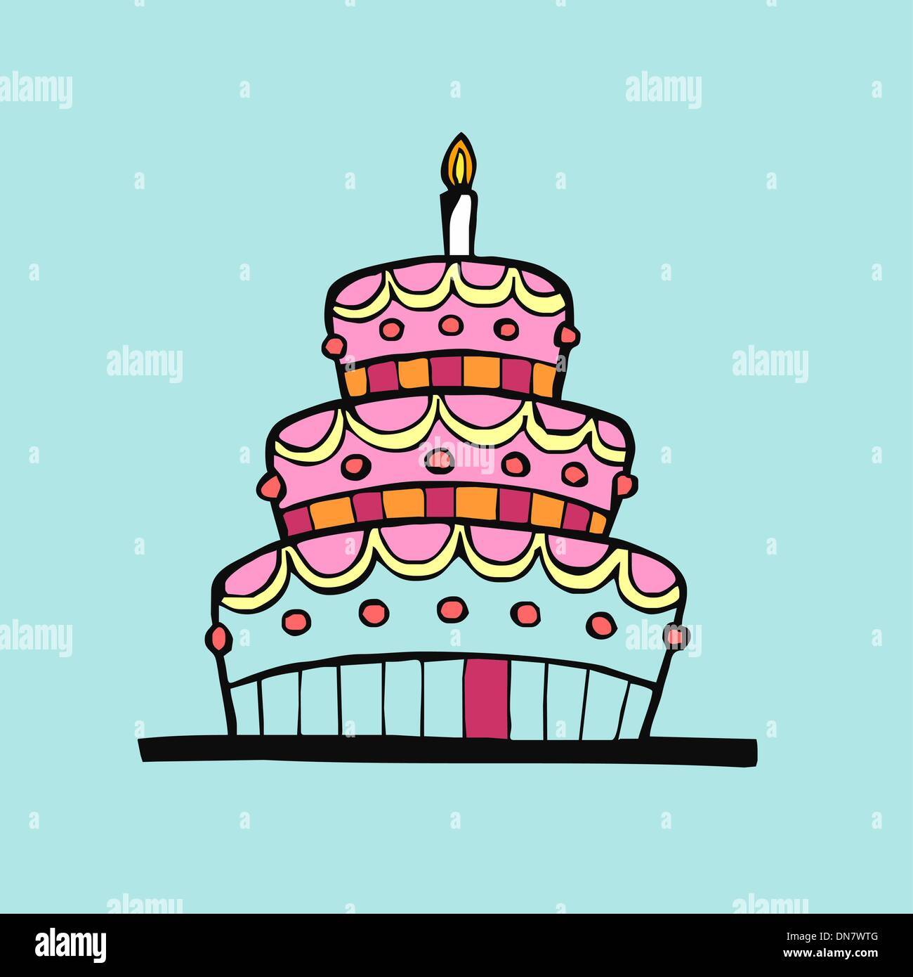 Pastry on table Stock Vector Images - Alamy