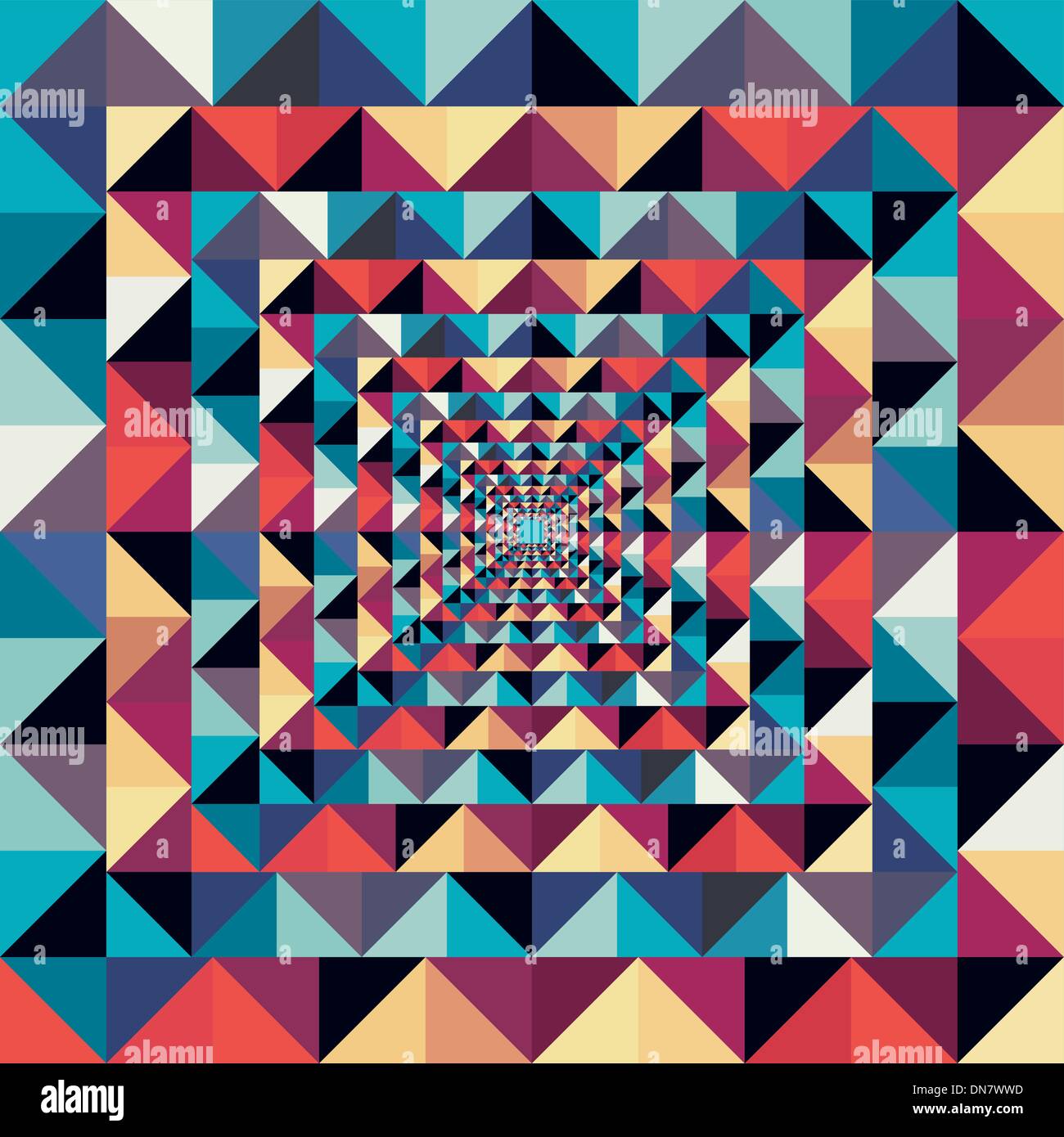 Colorful retro abstract visual effect seamless pattern Stock Vector ...