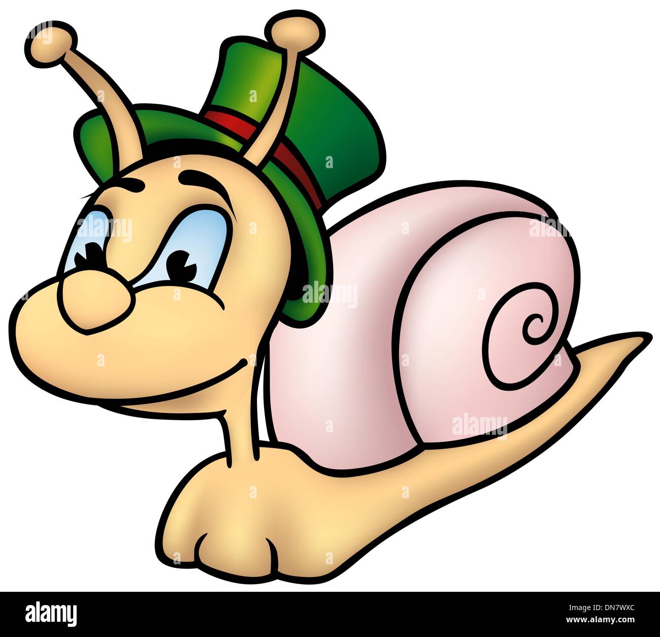 Snail With Hat Stock Vector Image & Art - Alamy