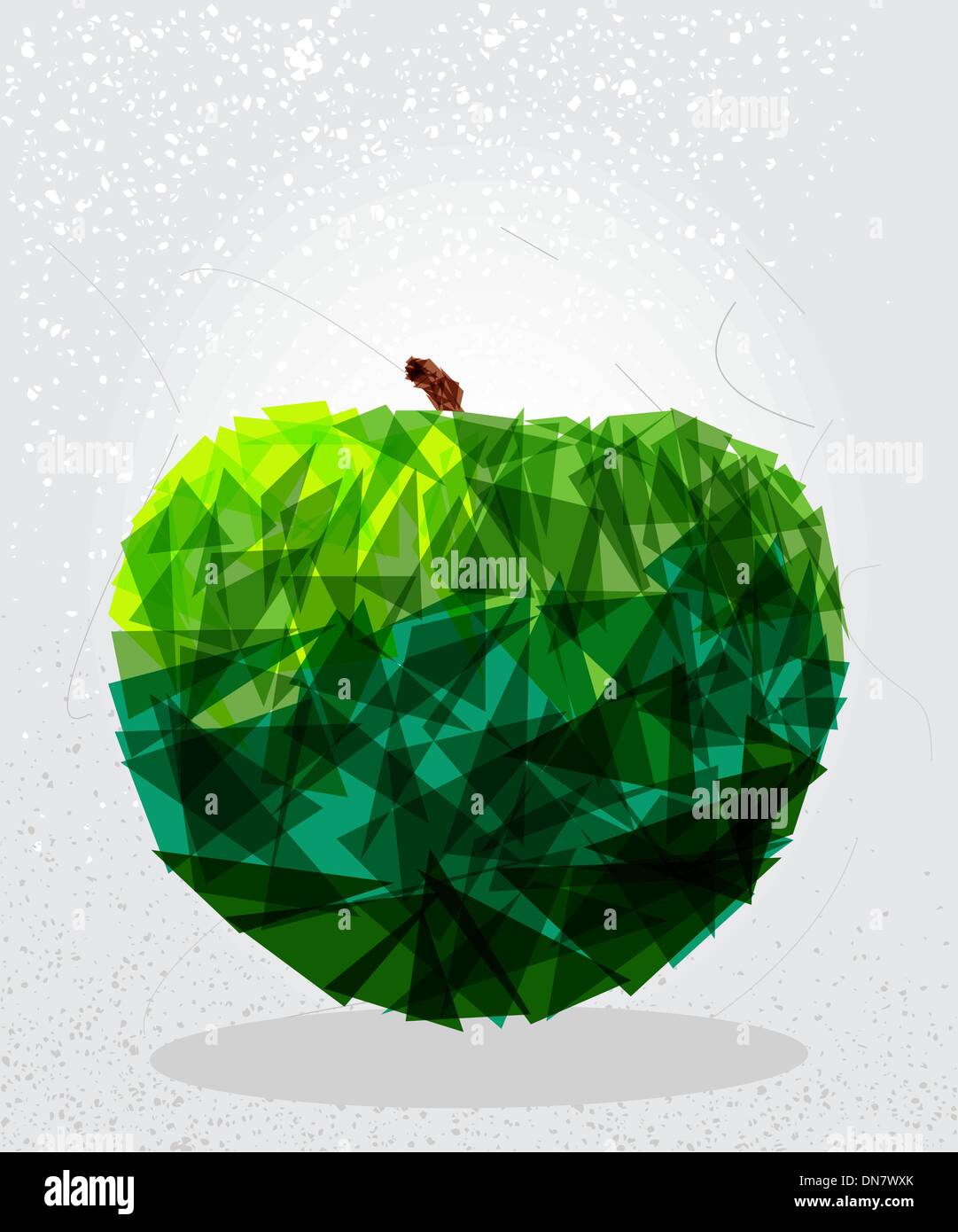 Green apple geometric shape Stock Vector Image & Art - Alamy