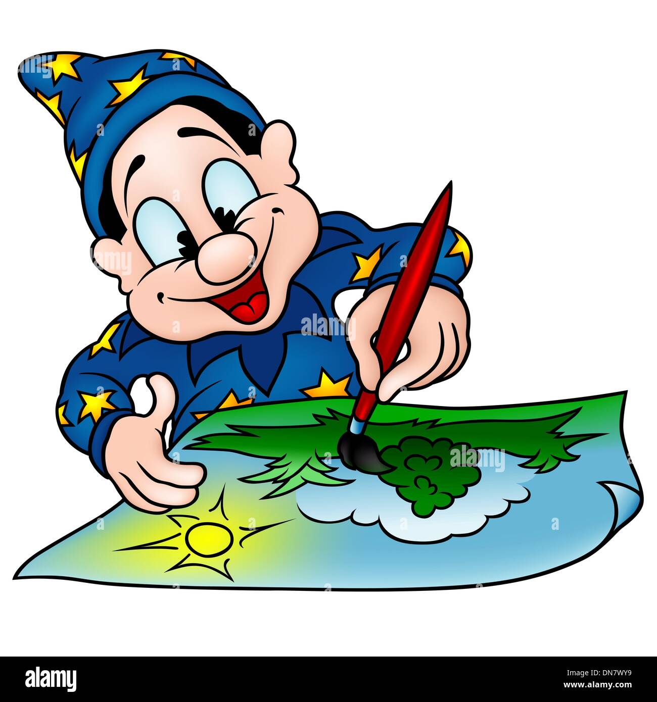 Illustration wizard cartoon character Cut Out Stock Images & Pictures ...