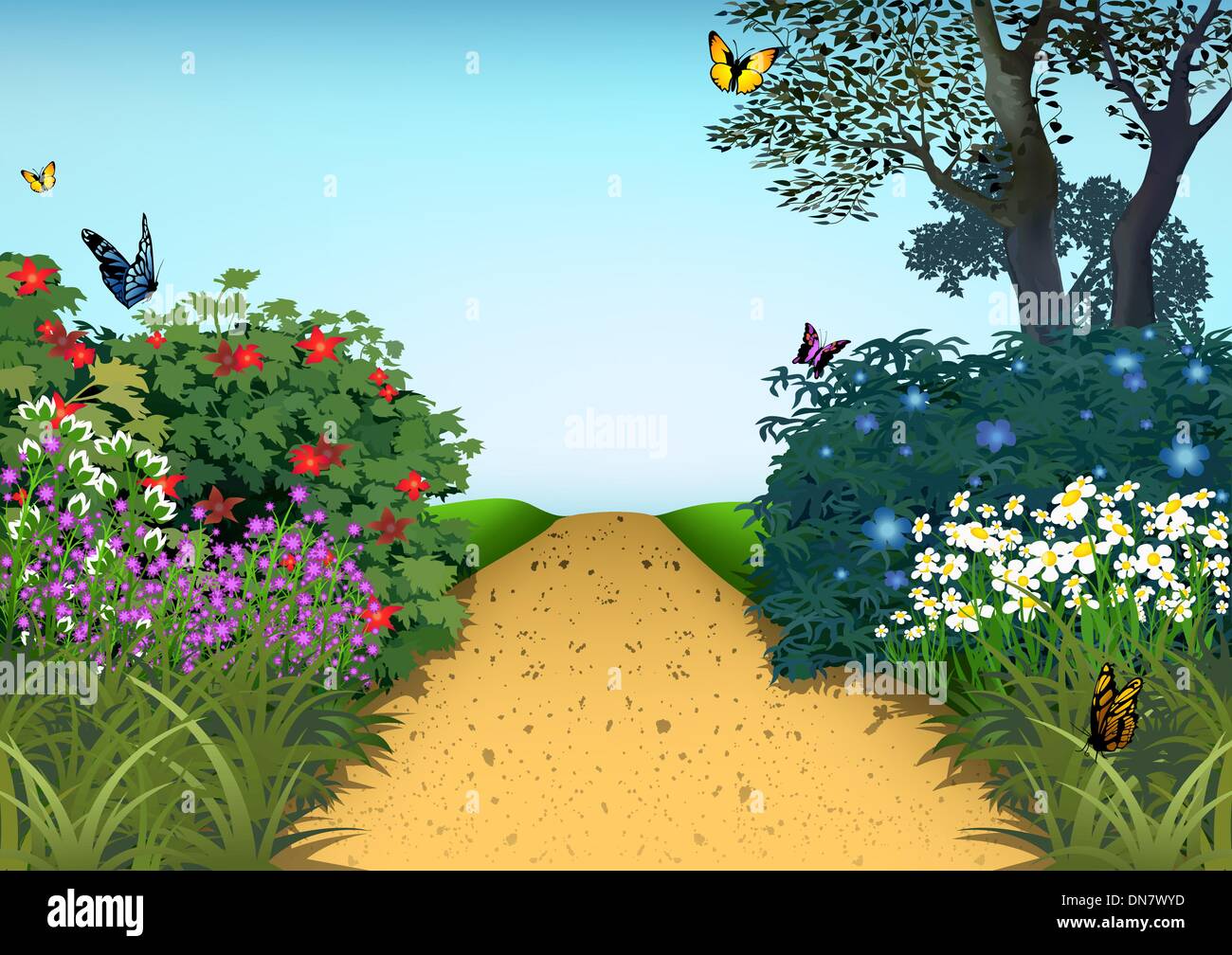 Garden Stock Vector Images - Alamy