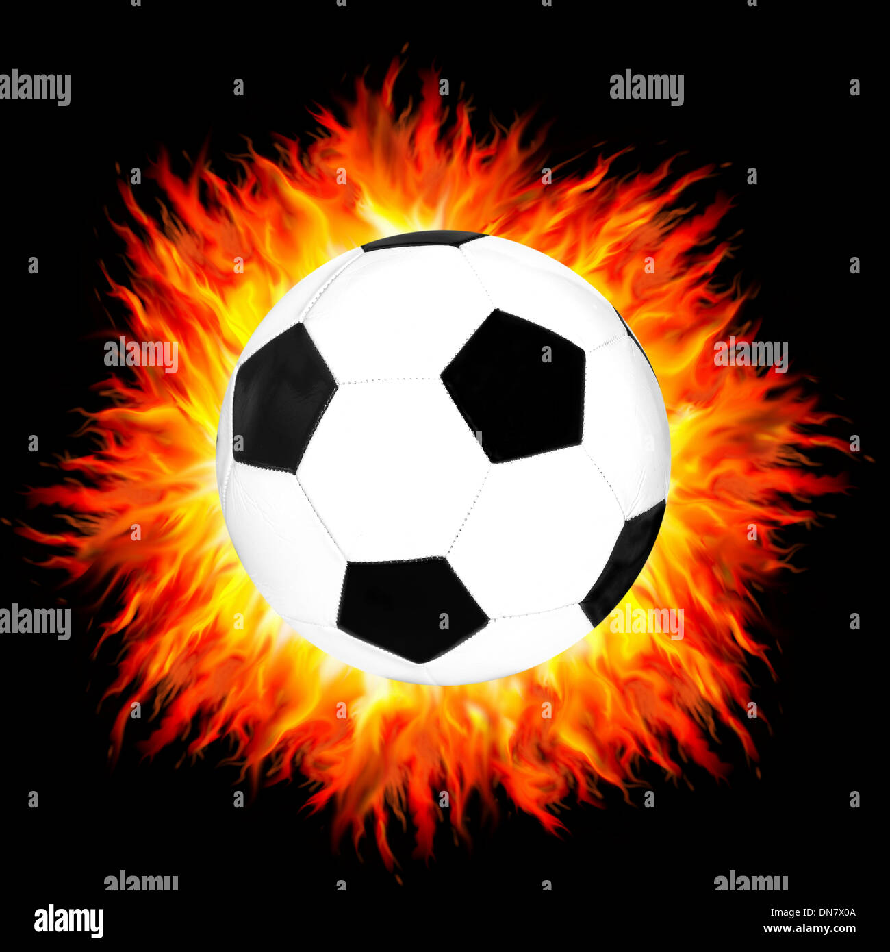 fiery ball on black background Stock Photo - Alamy