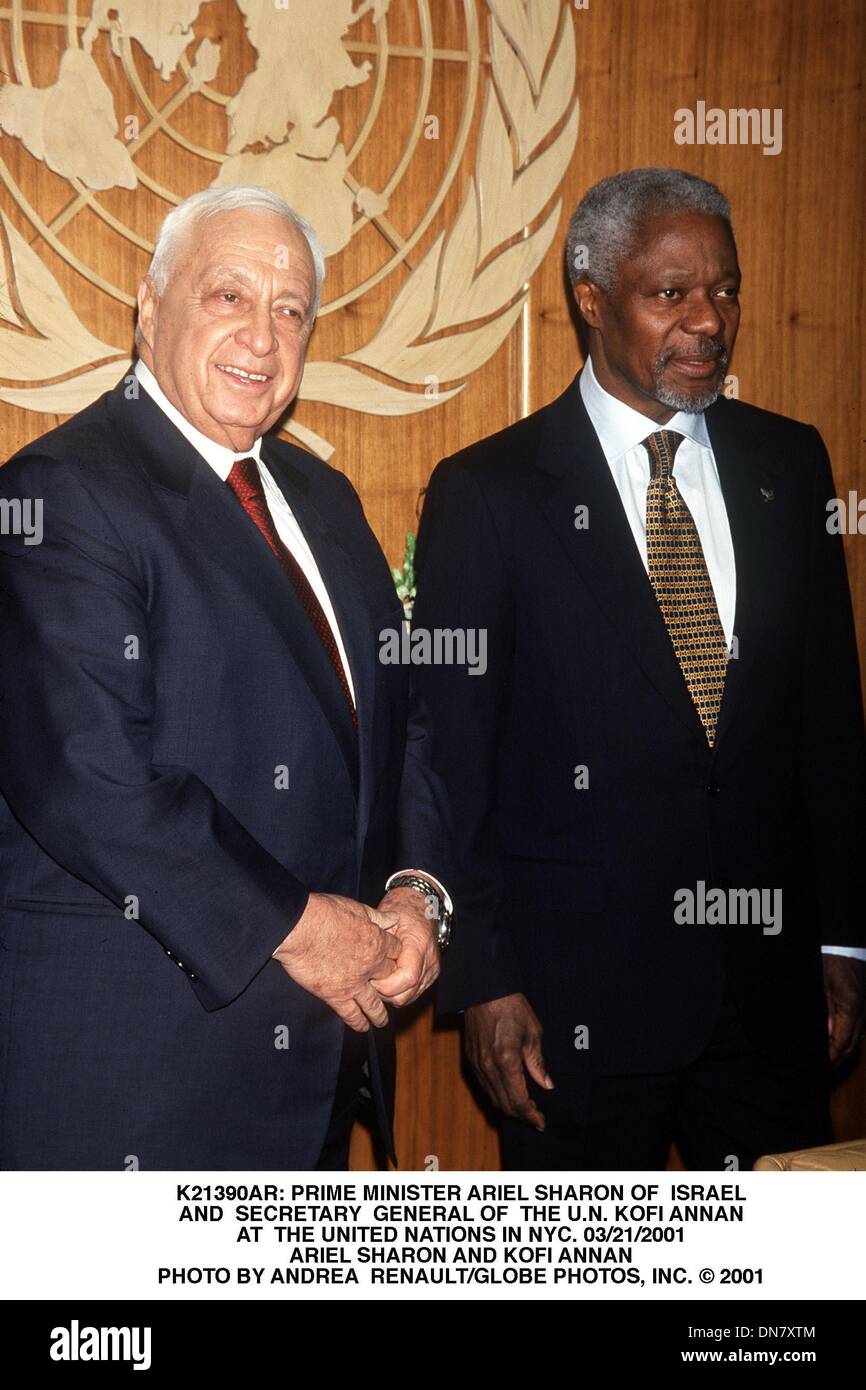 Mar. 21, 2001 - K21390AR: PRIME MINISTER ARIEL SHARON OF ISRAEL.AND ...