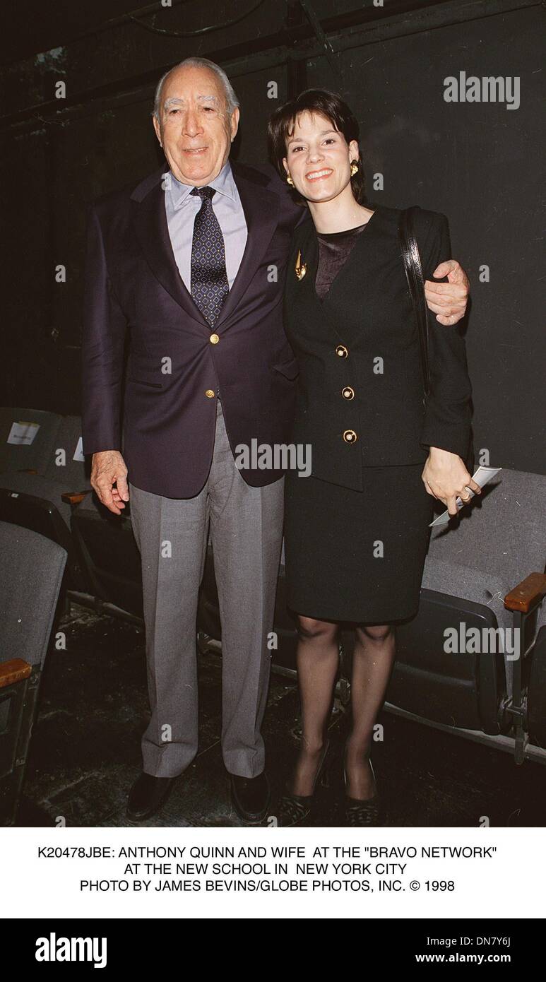 June 5, 2001 - K20478JBE: ANTHONY QUINN AND WIFE AT THE ''BRAVO NETWORK ...