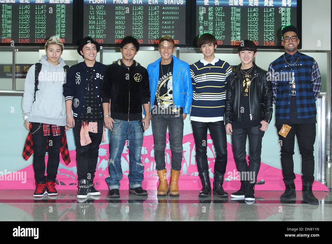 Japanese group GENERATIONS arrive in Taipei,China on Thursday December ...