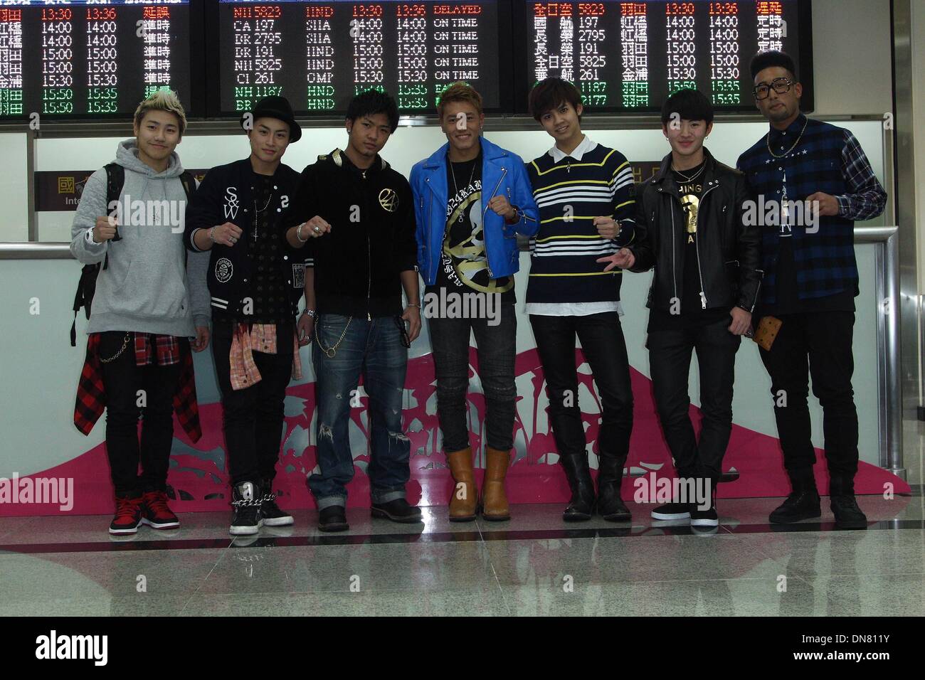 Japanese group GENERATIONS arrive in Taipei,China on Thursday December ...