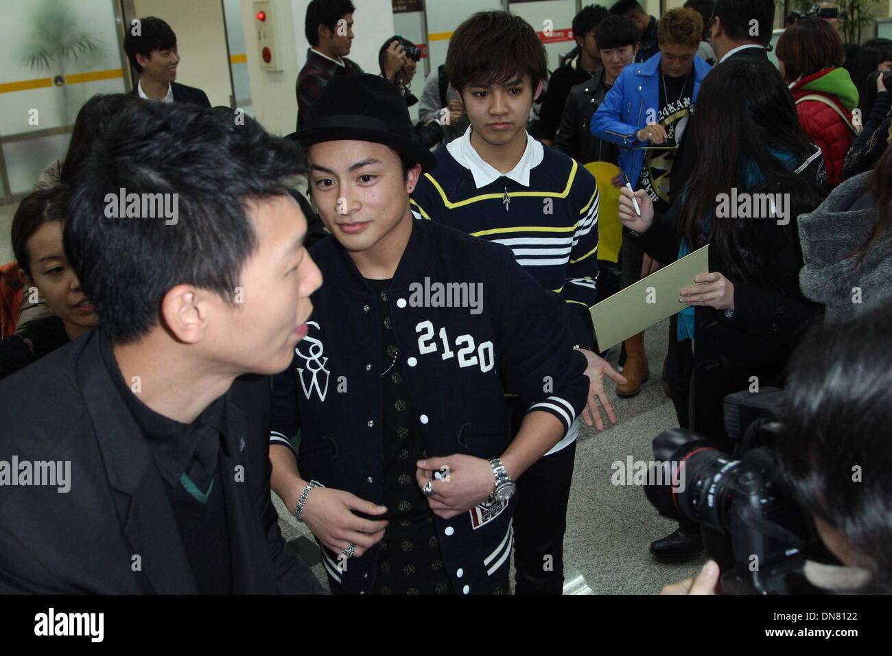 Japanese group GENERATIONS arrive in Taipei,China on Thursday December ...