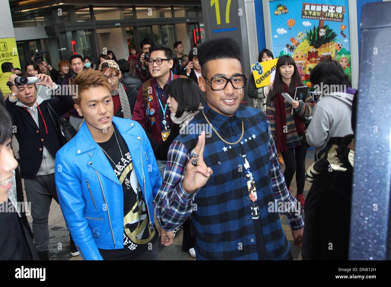 Japanese group GENERATIONS arrive in Taipei,China on Thursday December ...