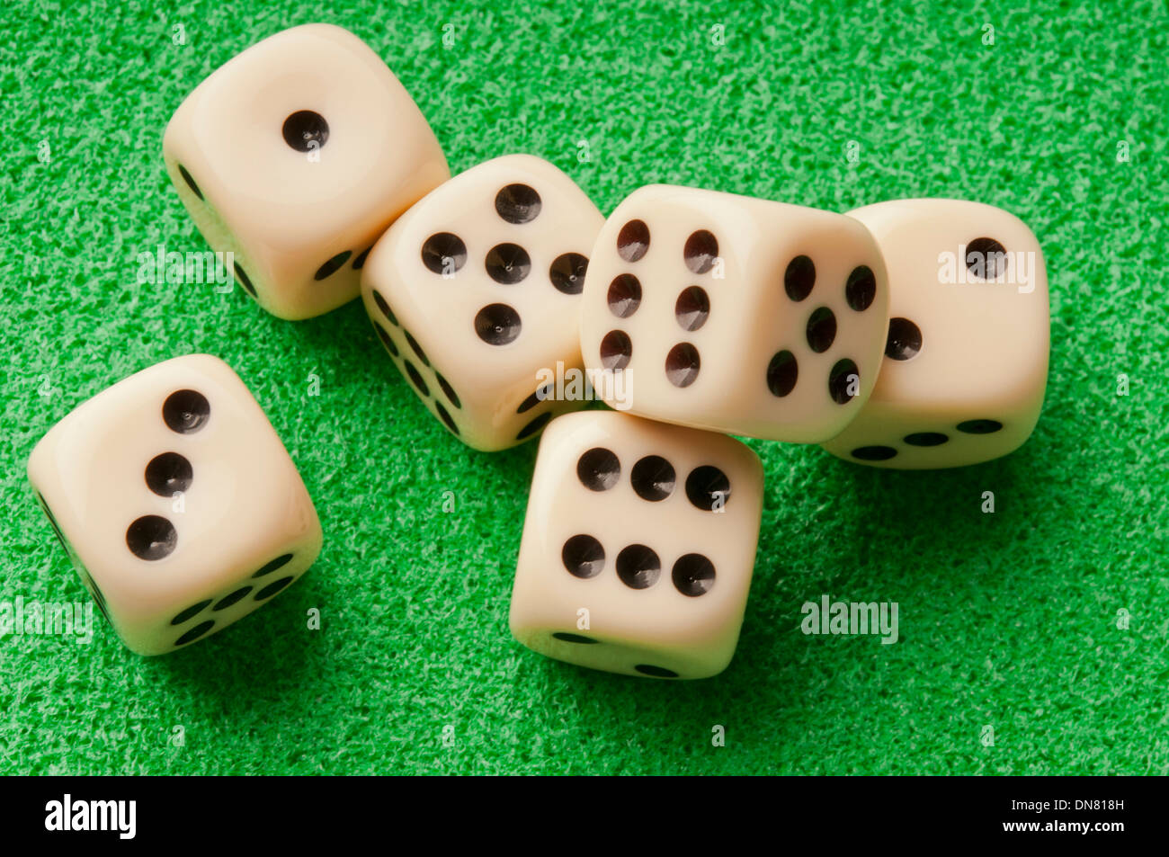 Six dice hi-res stock photography and images - Alamy