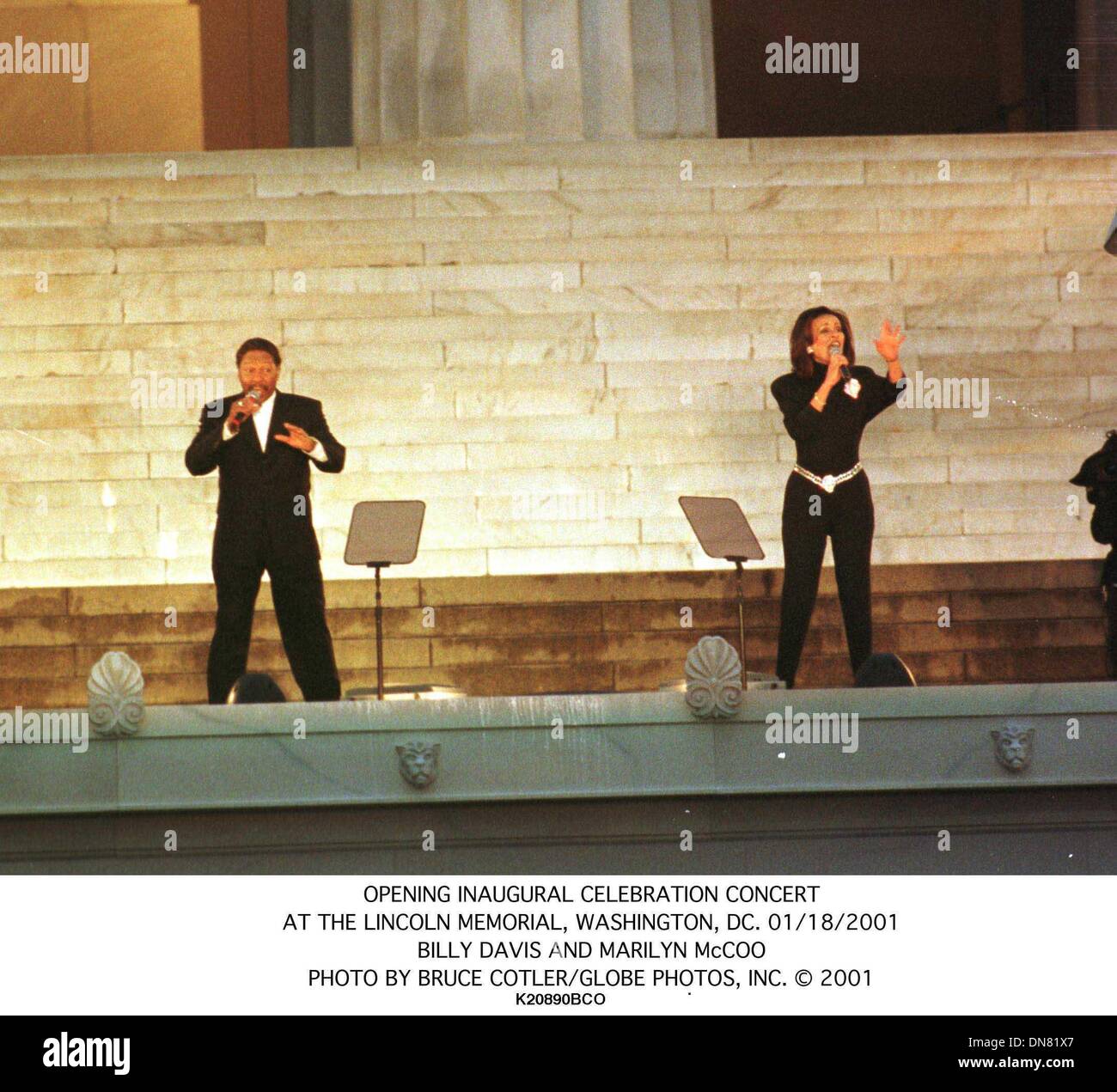 Jan. 18, 2001 - OPENING INAUGURAL CELEBRATION CONCERT.AT THE LINCOLN ...