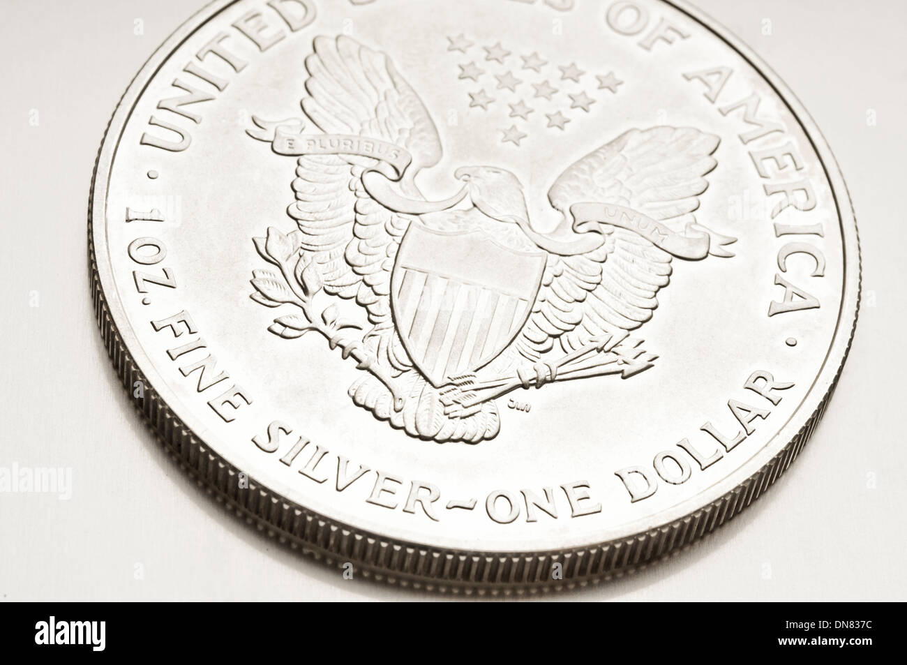 American one dollar silver coin Stock Photo - Alamy