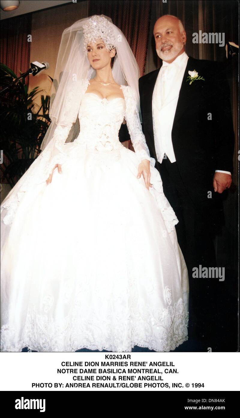 Dec. 17, 1994 - K0243AR.CELINE DION MARRIES RENE' ANGELIL.NOTRE DAME ...