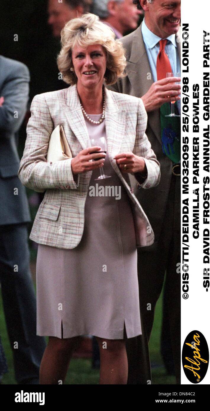 June 25, 1998 - CAMILLA PARKER BOWLES AT THE DAVID FROST GARDEN PARTY ...