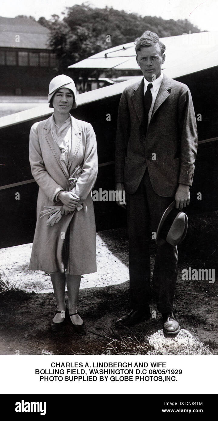 Feb. 8, 2001 - CHARLES A. LINDBERGH AND WIFE.BOLLING FIELD, WASHINGTON ...