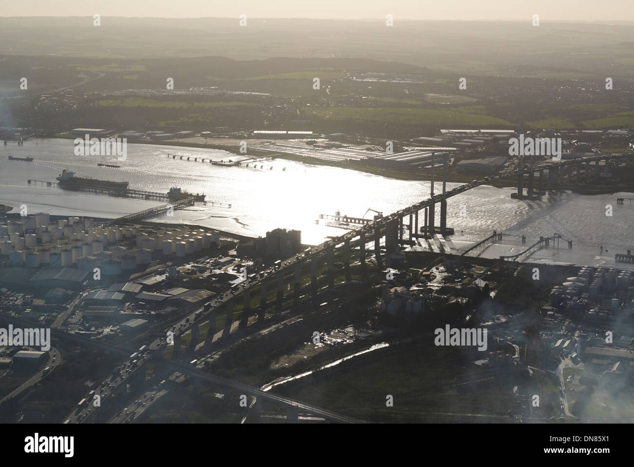 Dartford Crossing and the river Thames, London, South East England, UK ...
