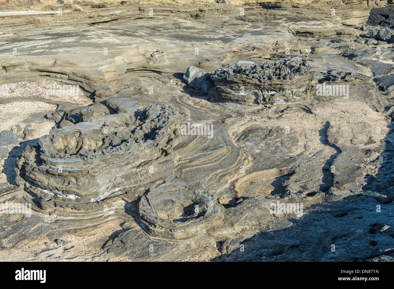 Rock and lava formation, Bartolome Island, Galapagos, Ecuador Stock ...
