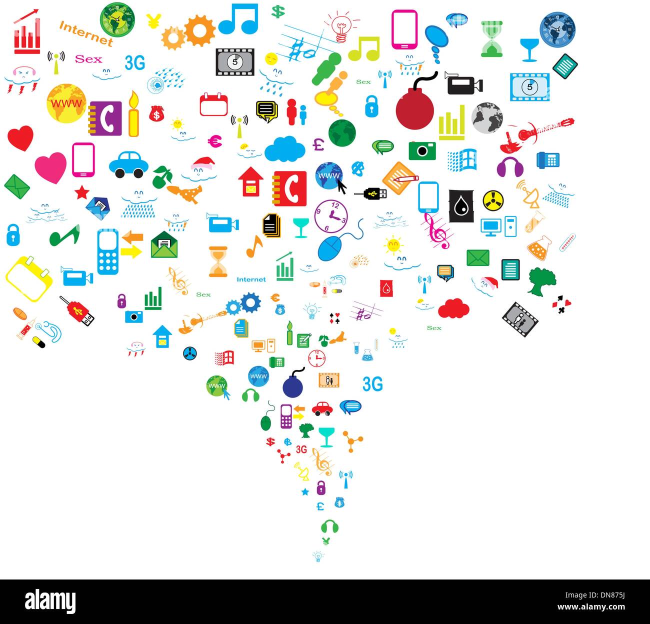 Social network background icons Stock Vector Image & Art - Alamy