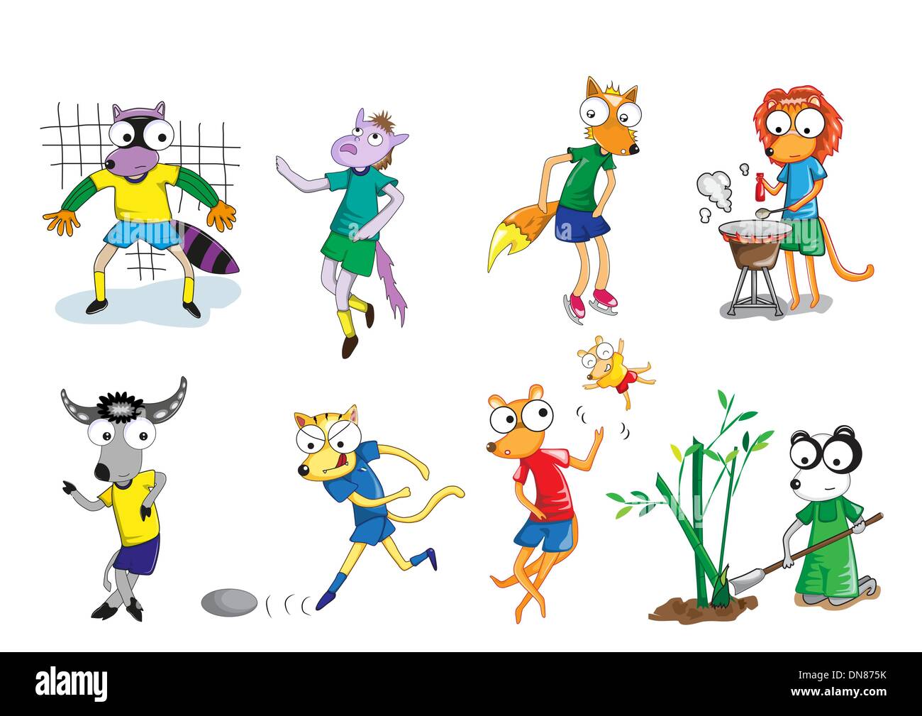 Set of animal vector cartoon Stock Vector Image & Art - Alamy