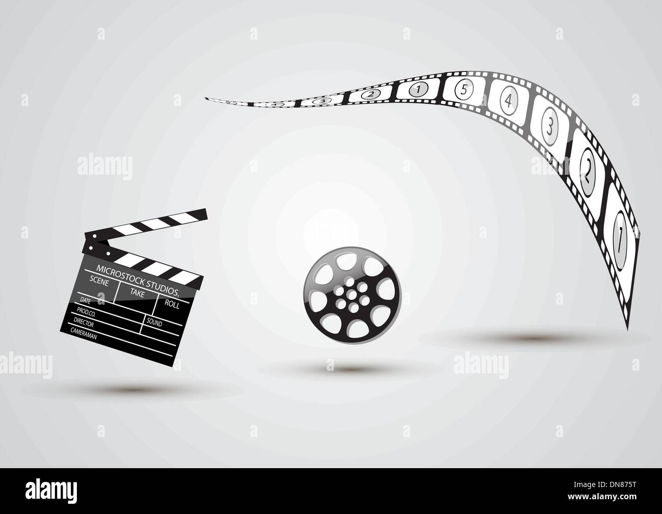 Film reel background Stock Vector Images - Alamy