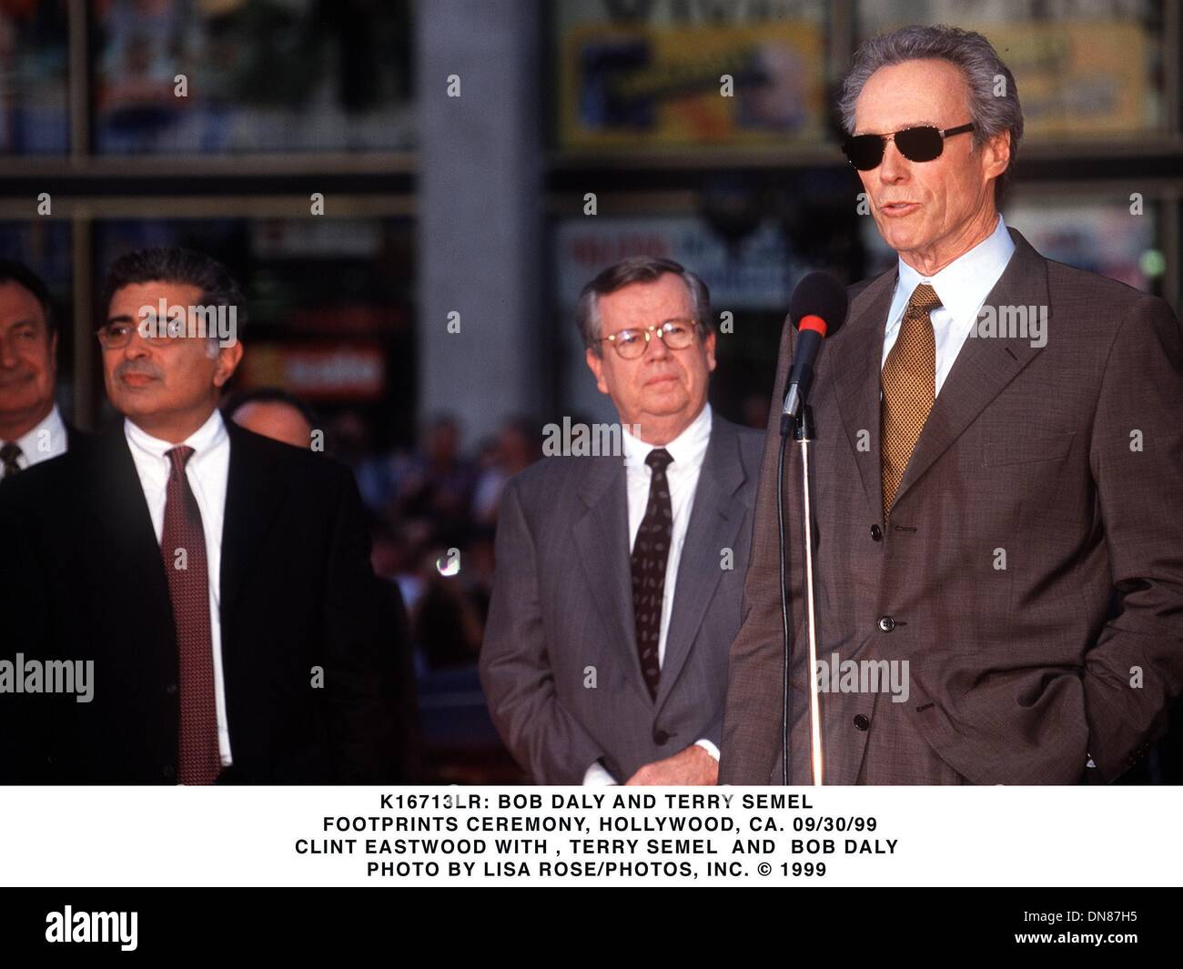 Sept. 30, 1999 - K16713LR: BOB DALY AND TERRY SEMEL.FOOTPRINTS CEREMONY ...