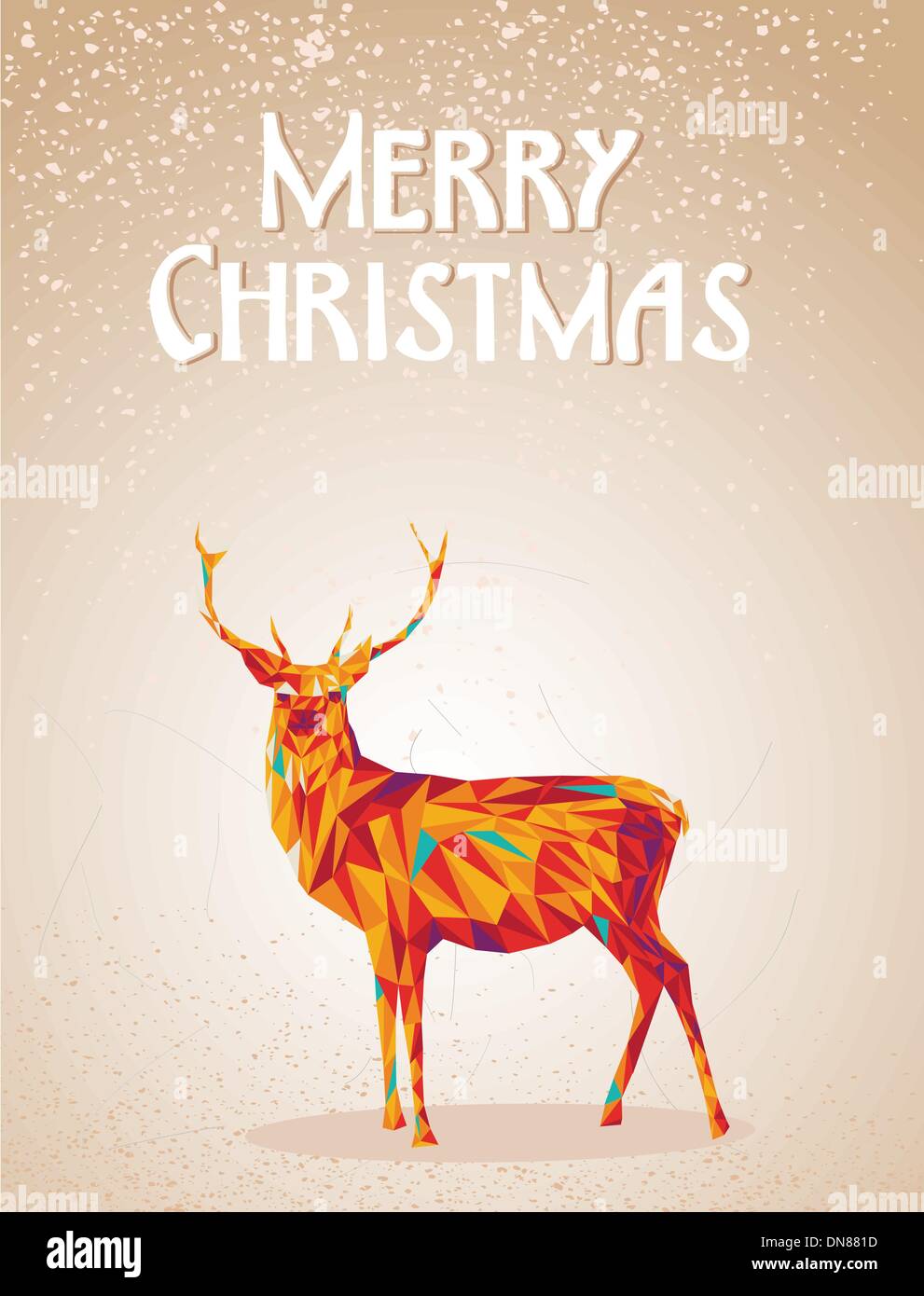 Merry Christmas colorful reindeer shape Stock Vector Image & Art - Alamy