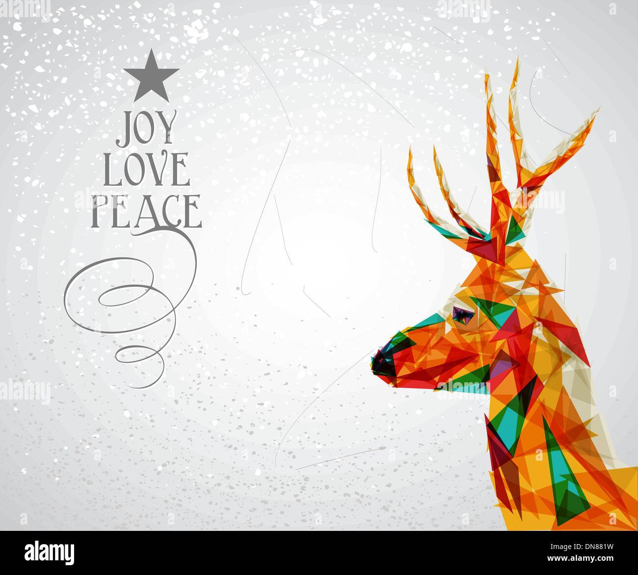 Merry Christmas reindeer shape Stock Vector Image & Art - Alamy