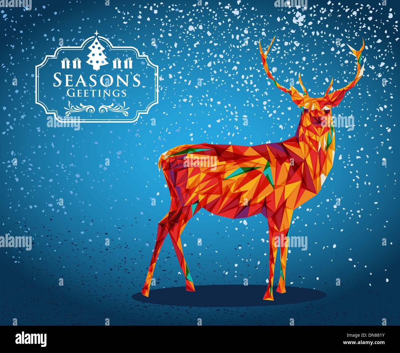 Merry Christmas reindeer shape Stock Vector Image & Art - Alamy