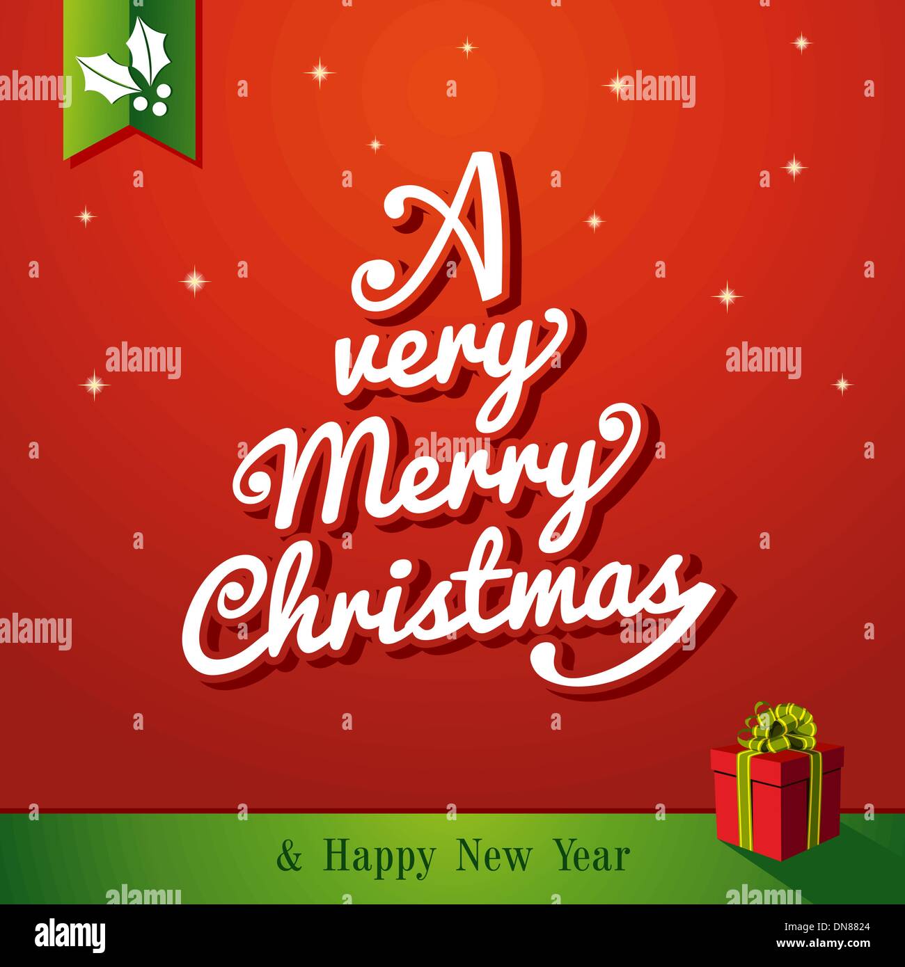 Merry christmas text banner mistletoe Stock Vector Images - Alamy