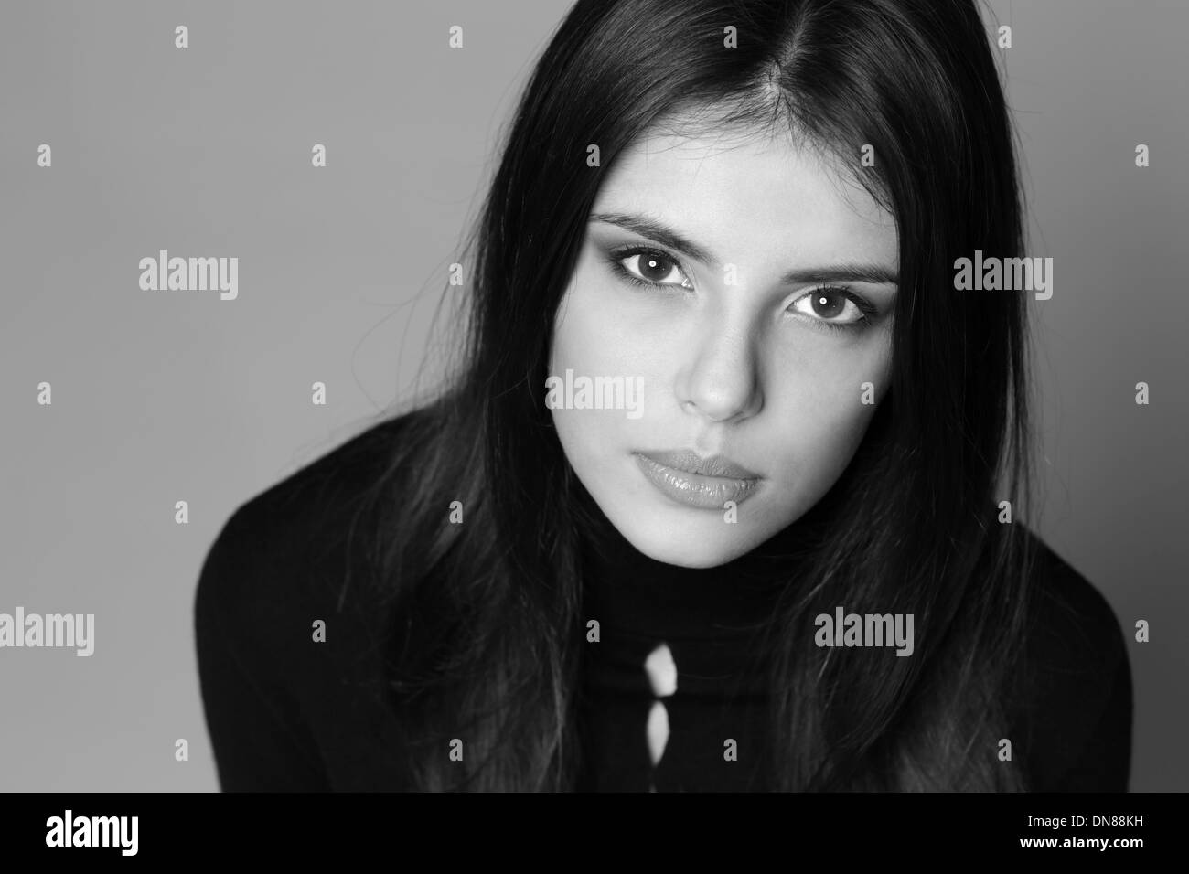 Woman portrait serious Black and White Stock Photos & Images - Alamy