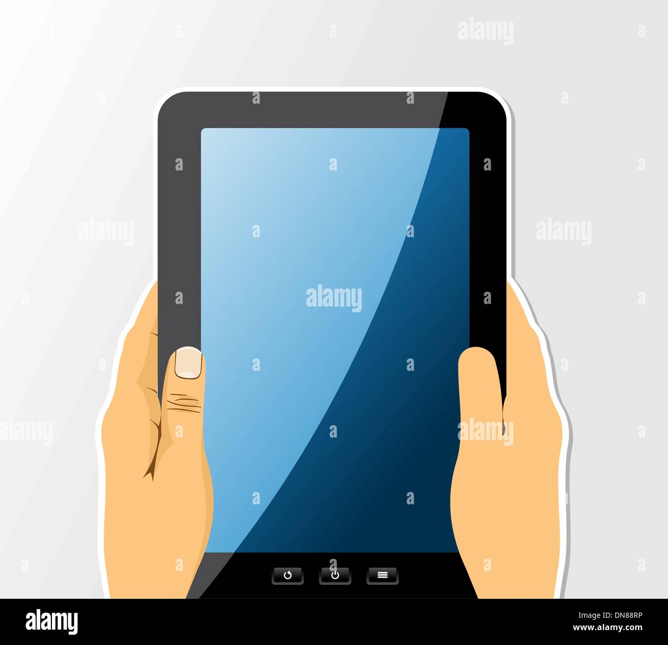 Hands holding tablet drawing set Stock Vector Image & Art - Alamy