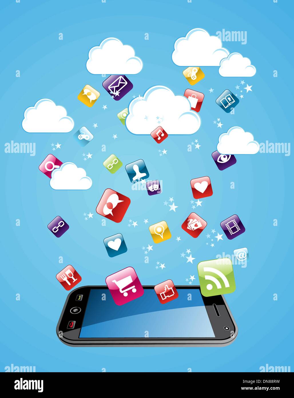 Mobile phone storage Stock Vector Images - Alamy