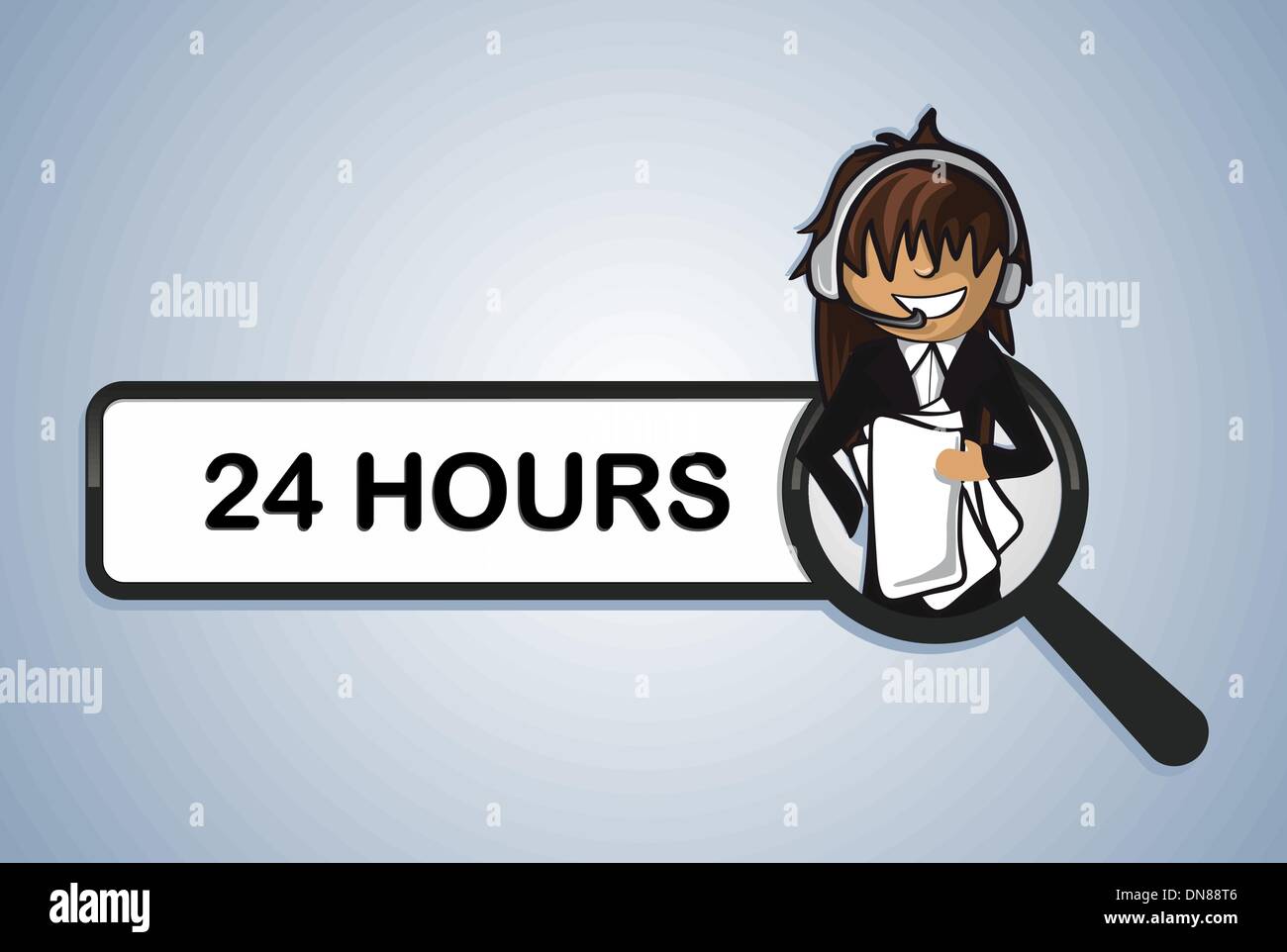 Customer care service girl Stock Vector Images - Alamy