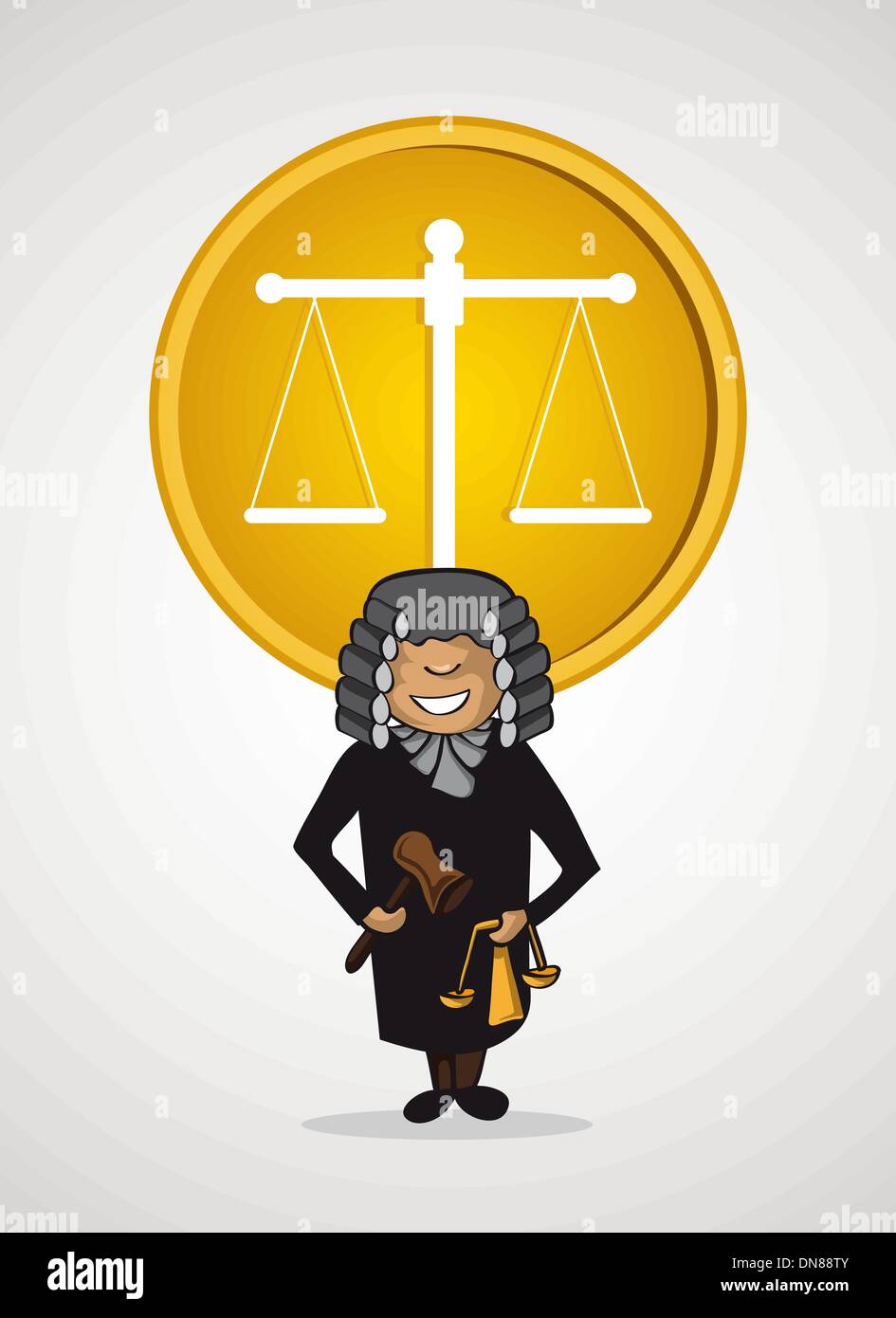 Scale of justice cartoon hi-res stock photography and images - Alamy