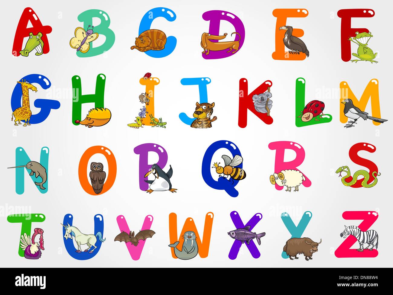 Insects abc Stock Vector Images - Alamy