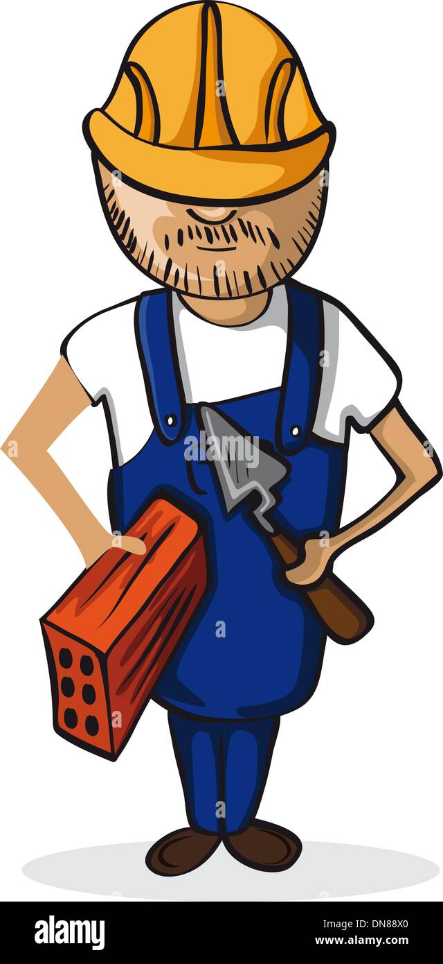 Profession construction worker cartoon figure Stock Vector Image & Art ...