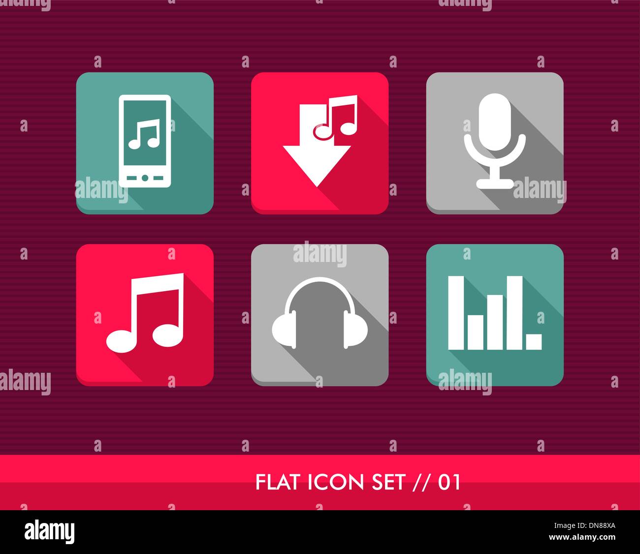 Online music concept headphones Stock Vector Images - Alamy