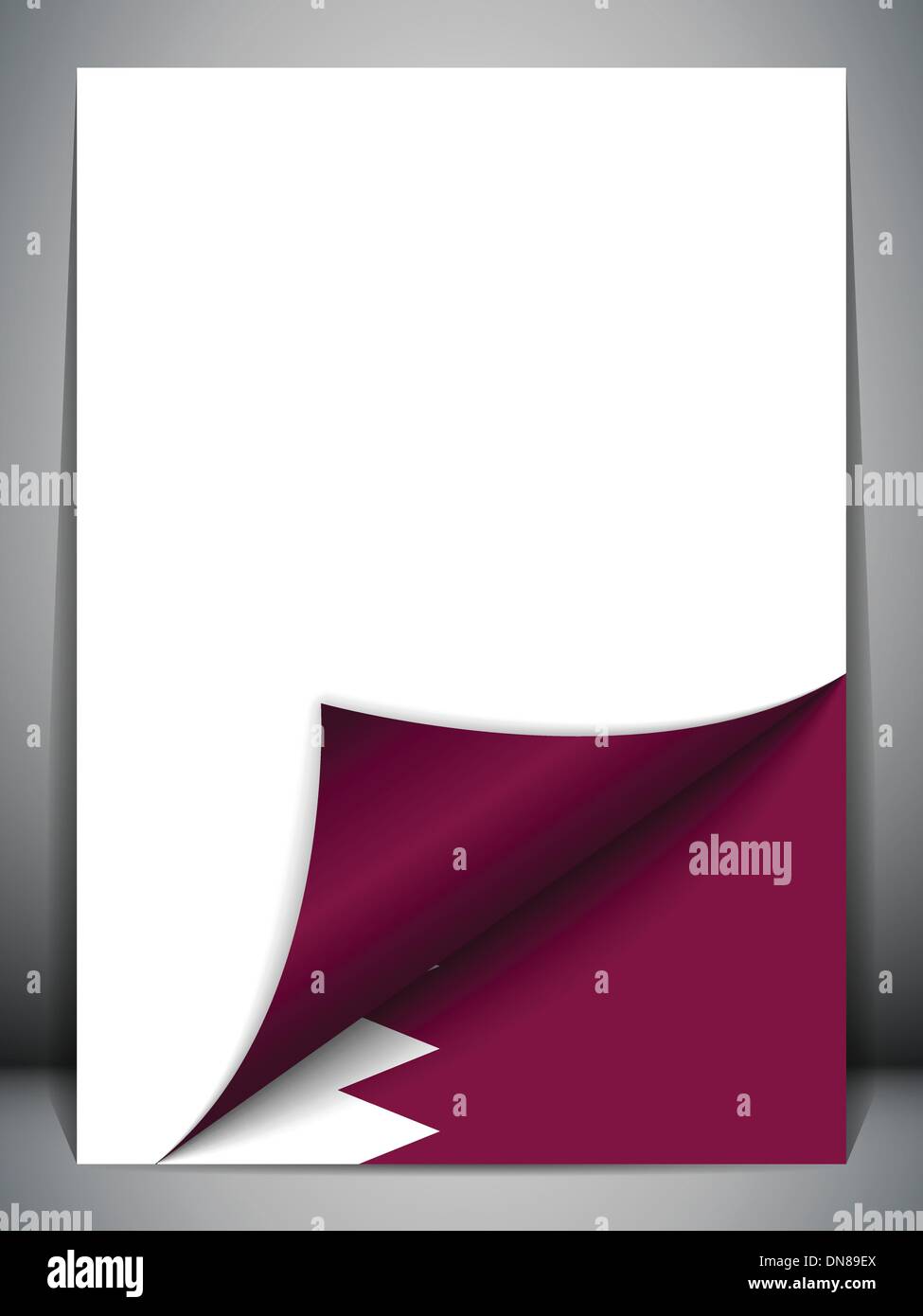 Qatar Country Flag Turning Page Vector Stock Vector Image & Art - Alamy