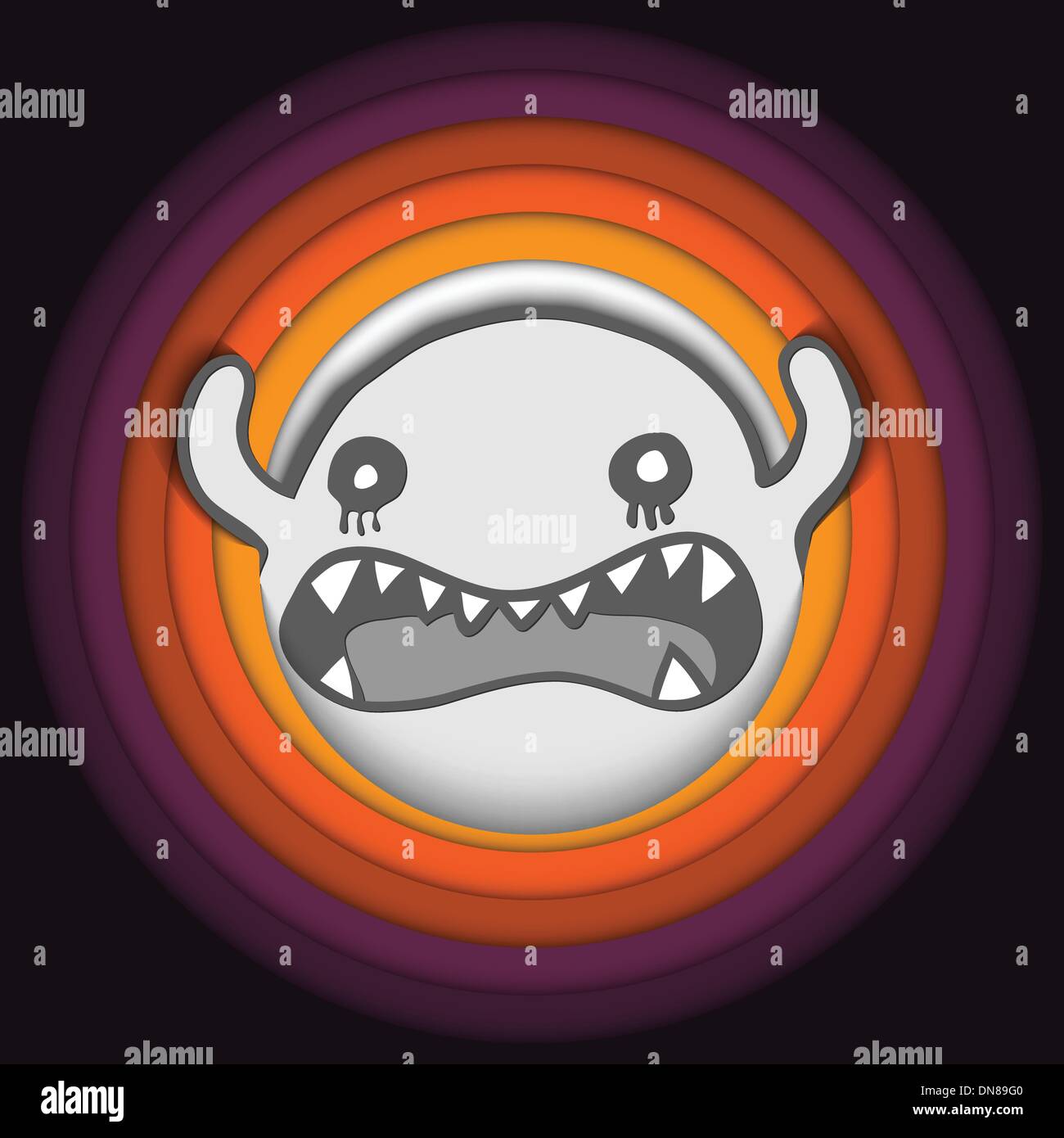 Vector - Halloween Ghost Circle Stripe Background Vector Stock Vector ...