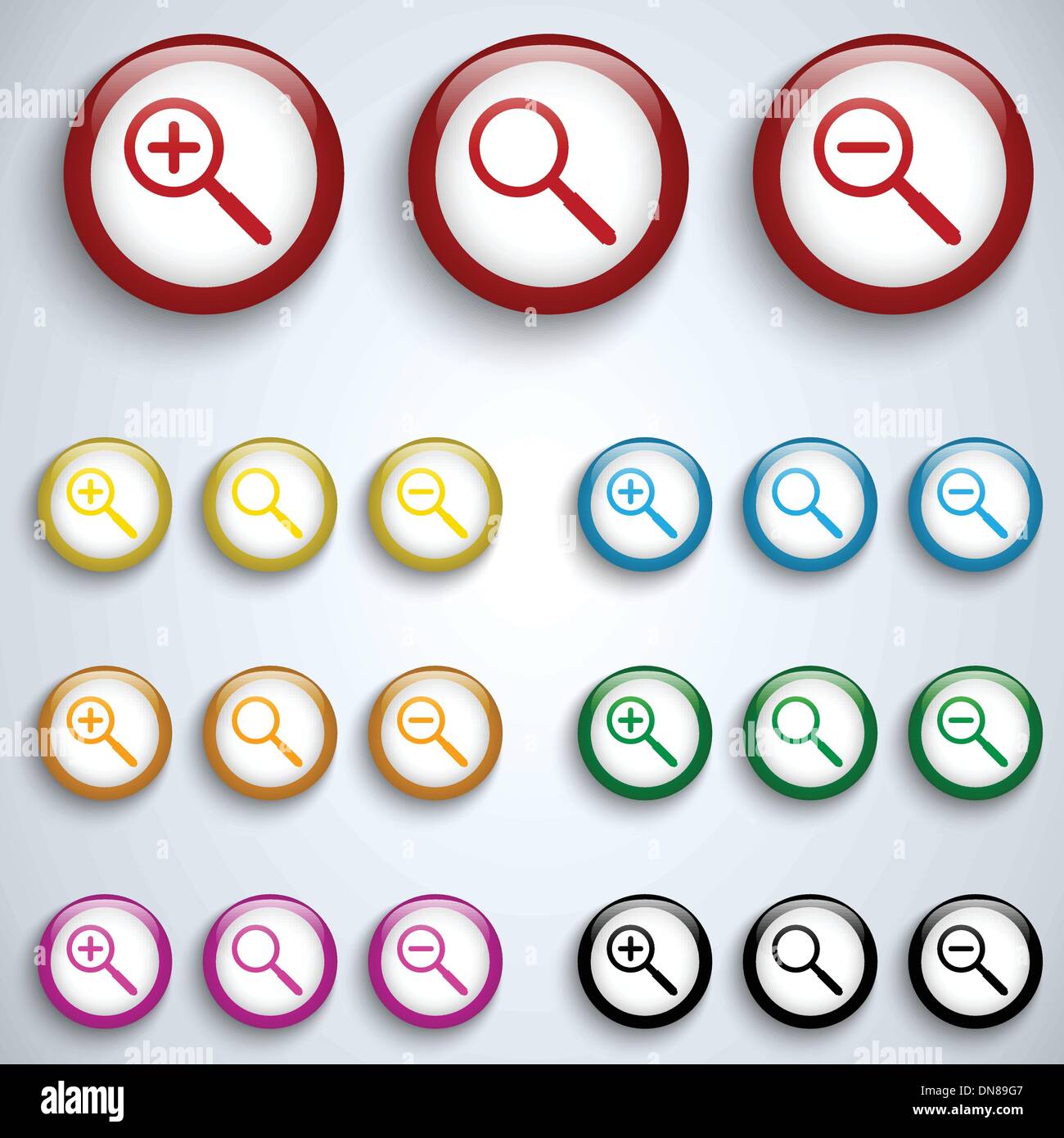 Vector - Magnifying Lens Button Set Icon Vector Stock Vector Image ...