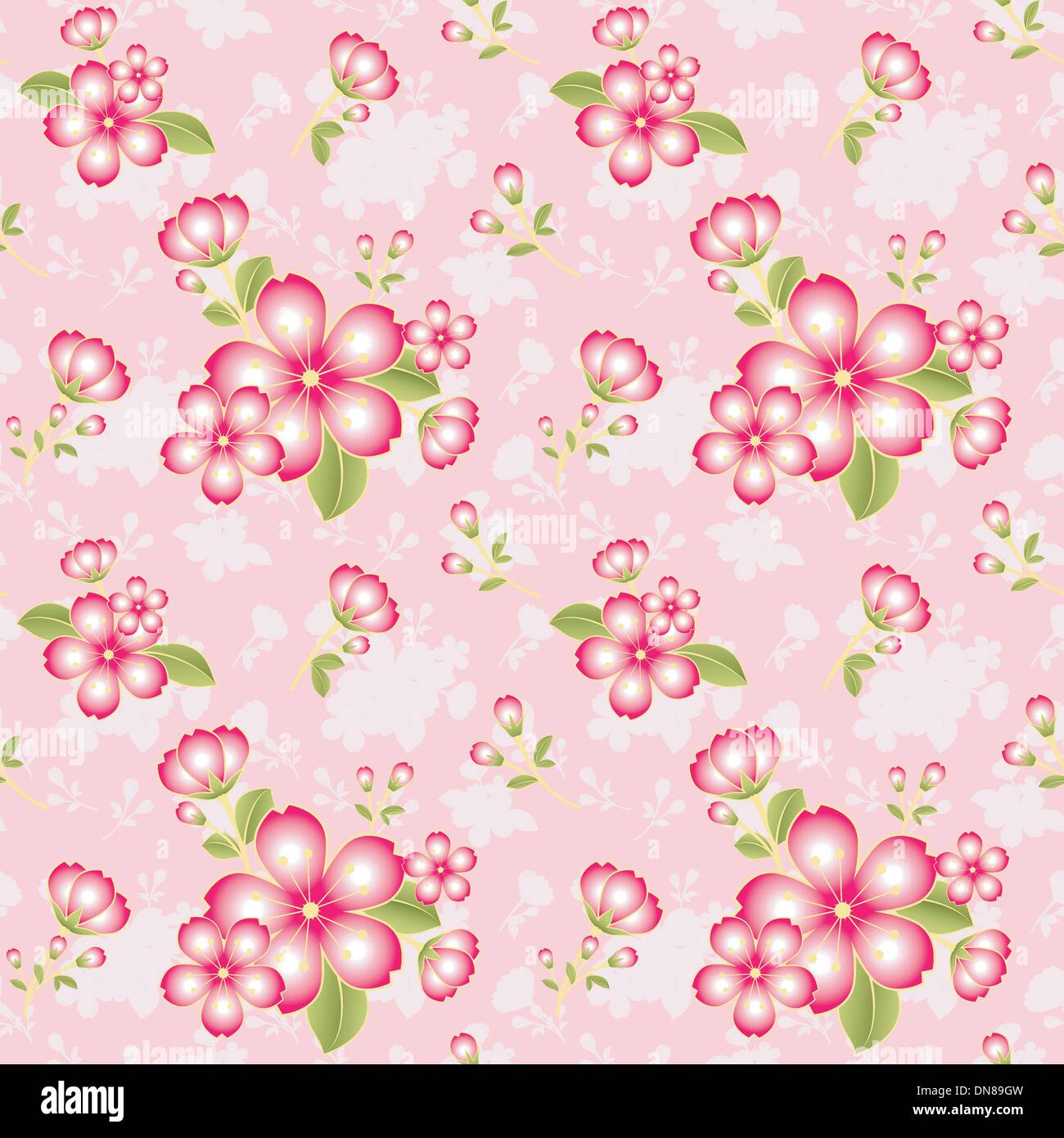 Oriental Flower Seamless Pattern Background Stock Vector Image & Art ...
