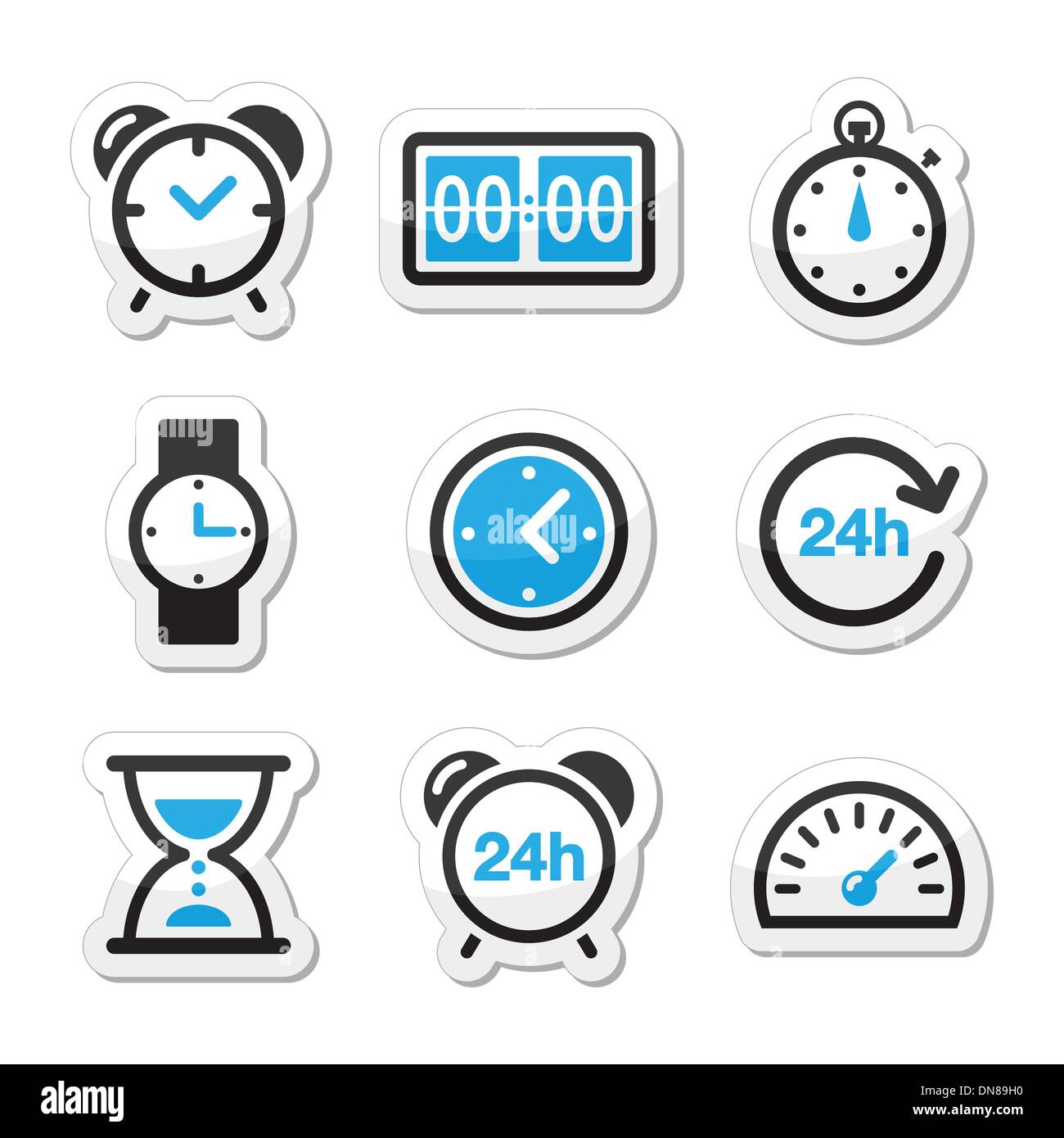 Electric meter clock Stock Vector Images - Alamy