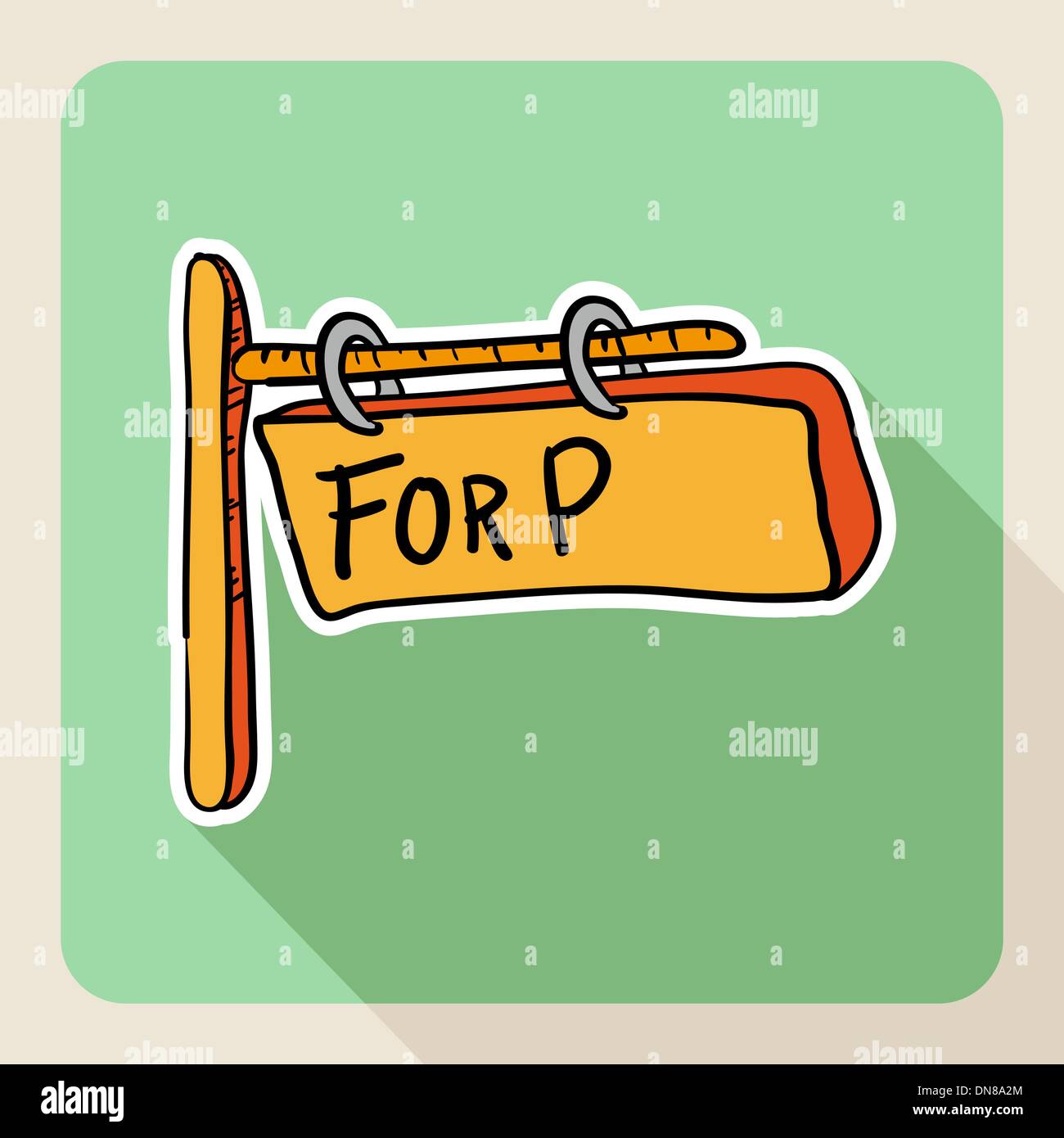 Hand drawn "for rent" post sign Stock Vector Image & Art - Alamy
