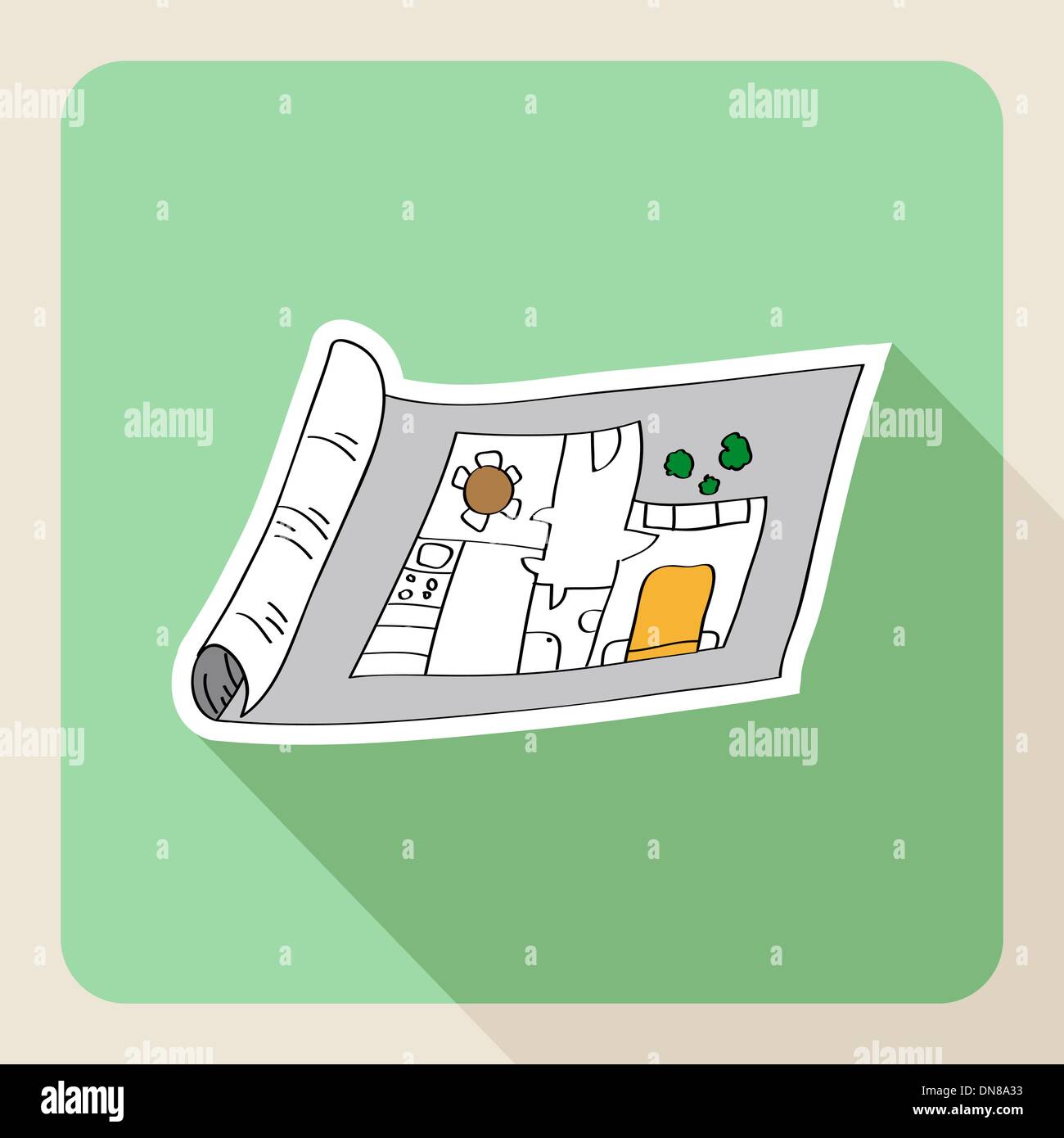 Sketch style real estate house blueprint Stock Vector Image & Art - Alamy