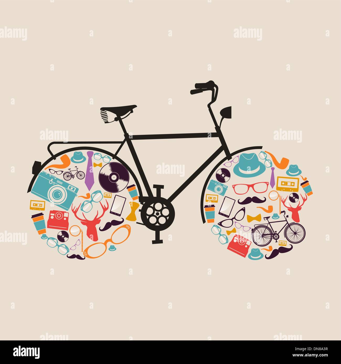 Vintage bicycle symbol Stock Vector Images - Alamy