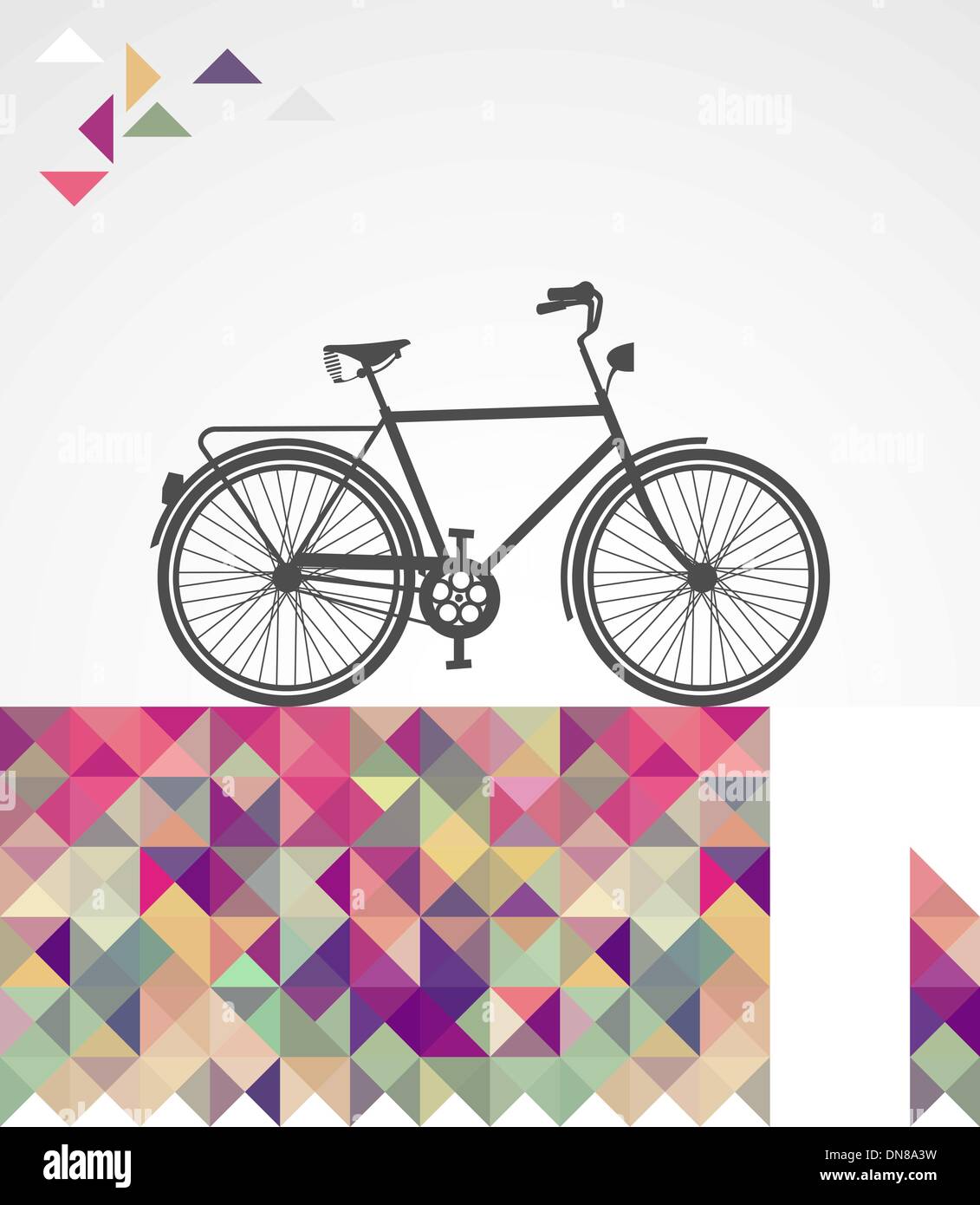 Retro hipsters bicycle geometric elements Stock Vector Image & Art - Alamy