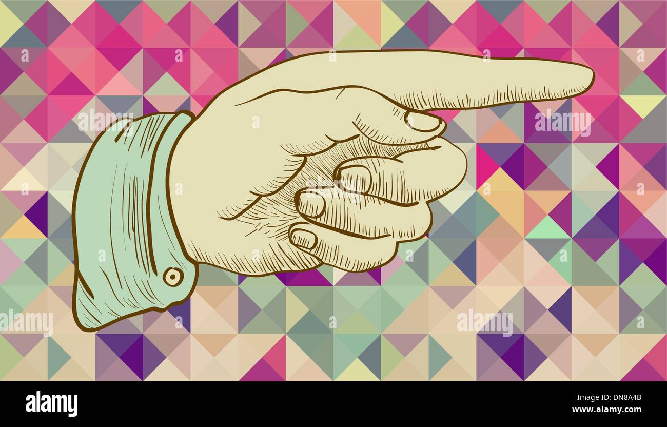 Retro hipsters human hand Stock Vector Image & Art - Alamy