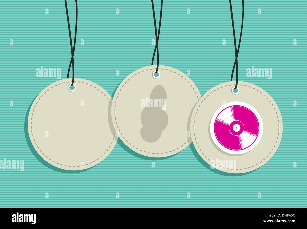 Hanging hipster music badges set Stock Vector Image & Art - Alamy